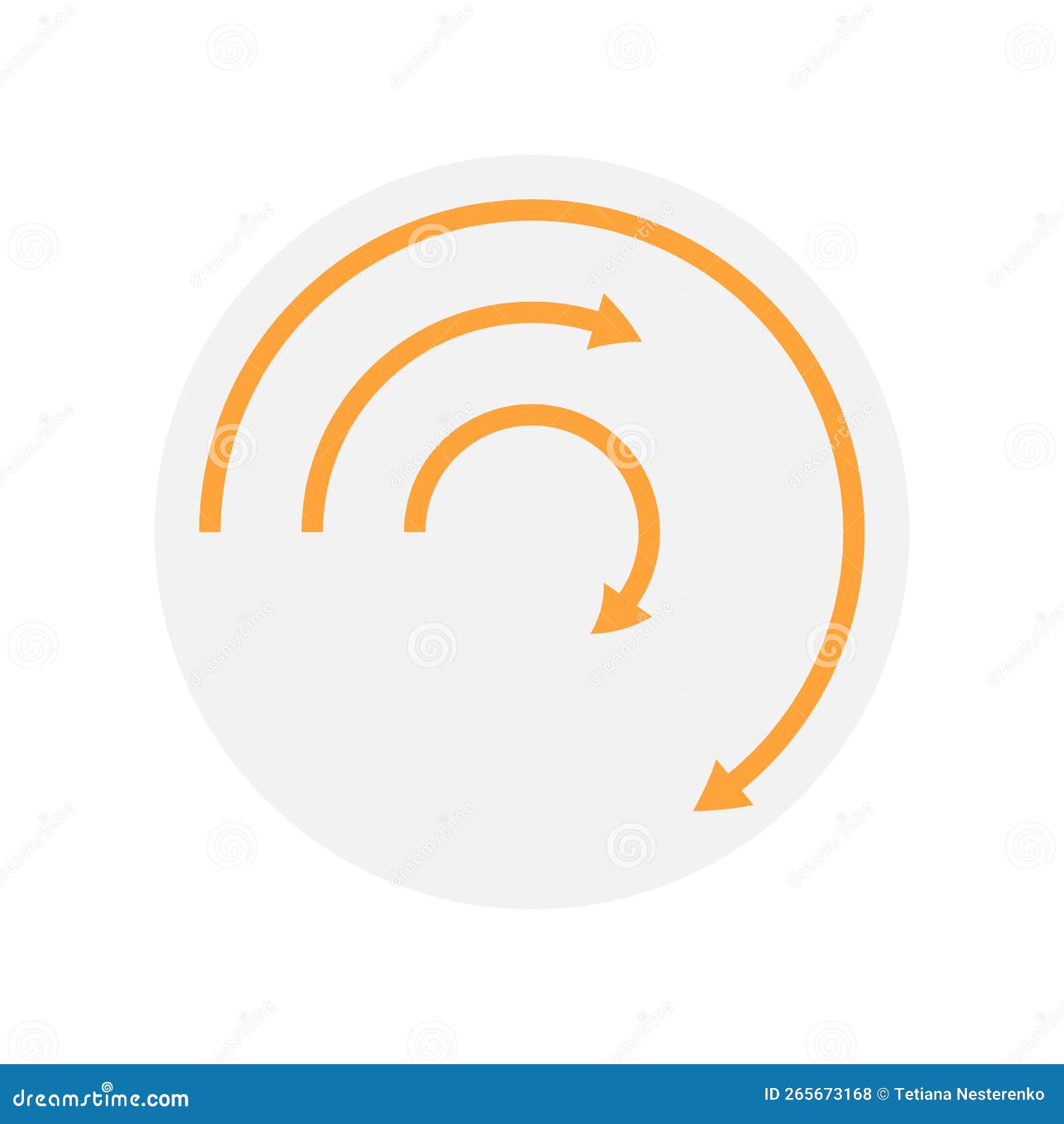 Radial Infographic Chart Design Element with Three Arrows Stock Vector ...