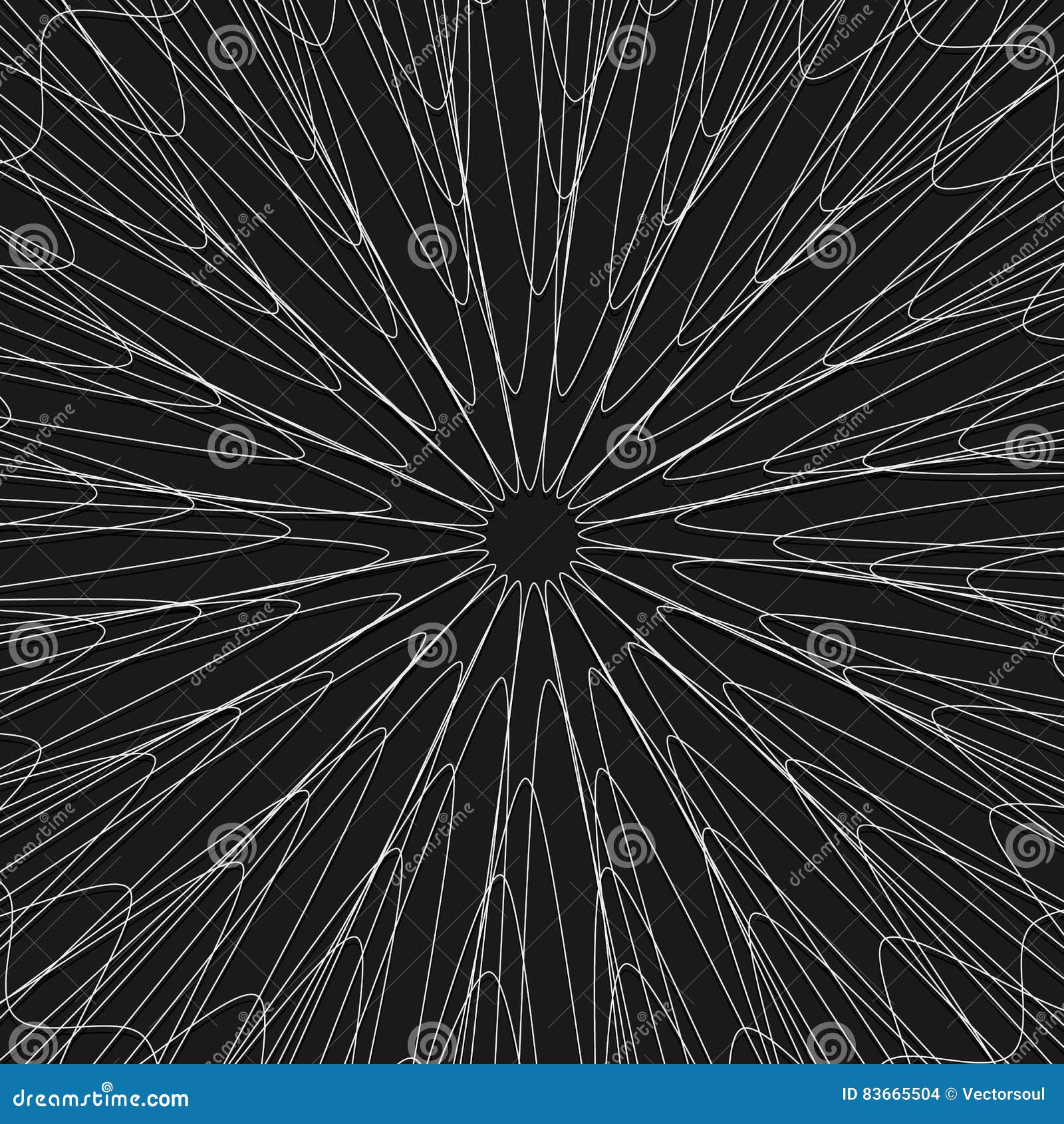 Radial Irregular Lines Pattern. Random Asymmetric Lines Texture Stock ...