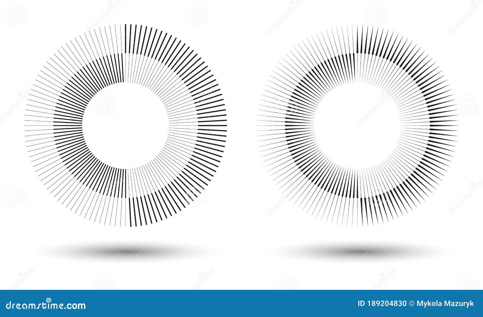 Radial Lines in Circle Form, Logo Icon Stock Vector - Illustration of ...