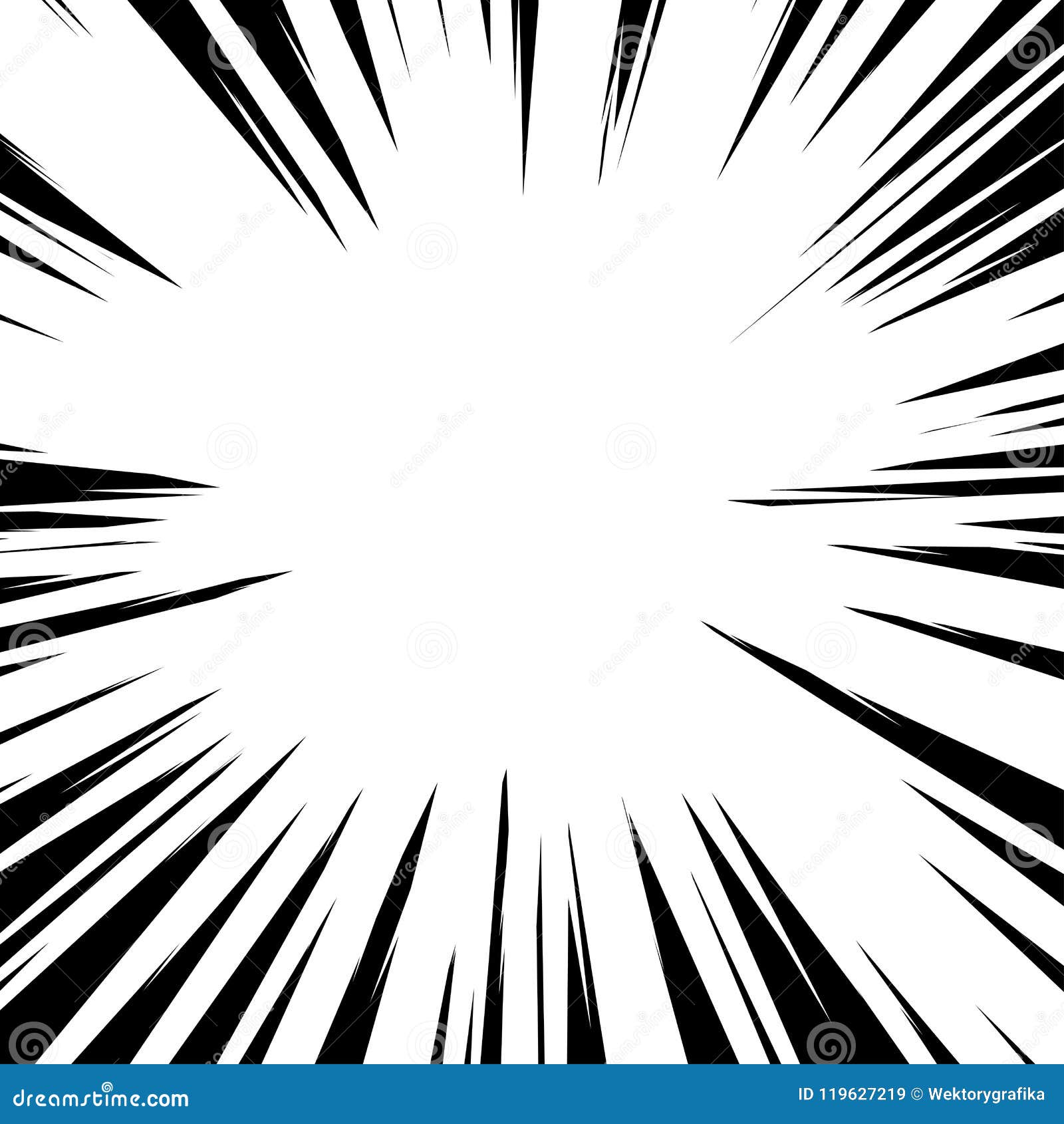 Radial Lines for Comic Book Vector Explosion Texture Design Stock ...