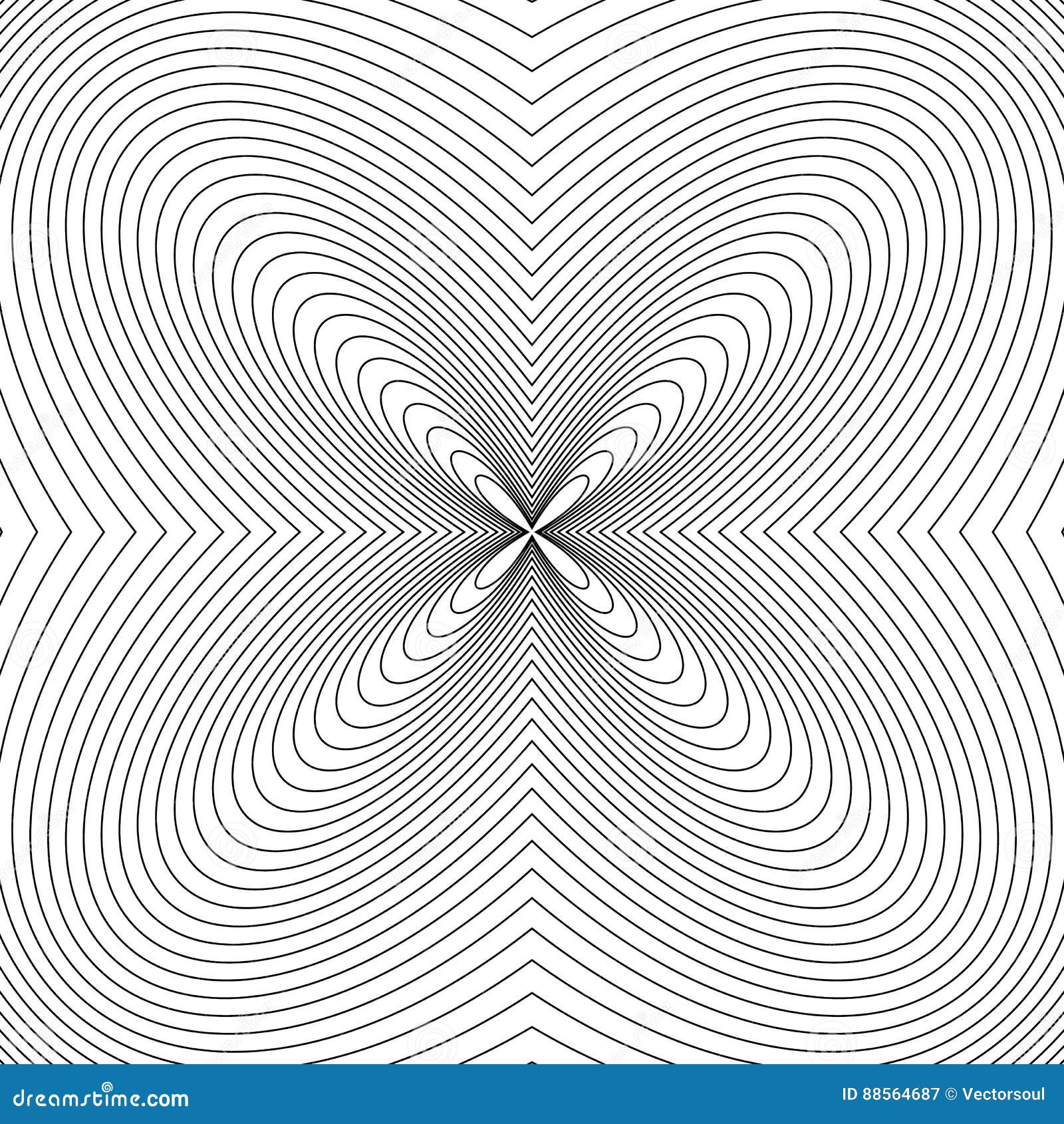 Radial Lines with Deformation Effect. Radiating Distorted Mesh, Stock ...