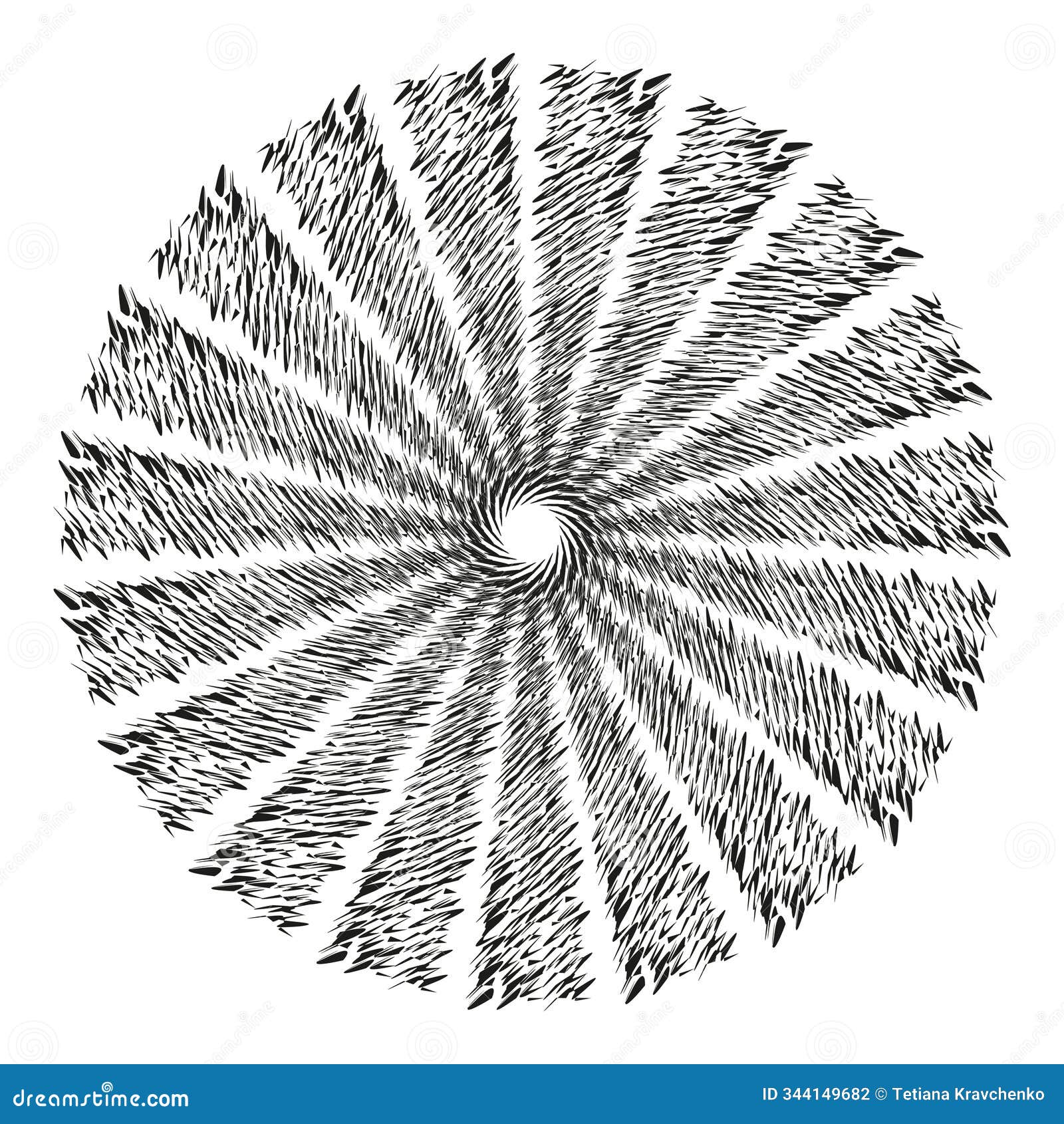 Radial Lines Design. Abstract Pattern. Dynamic Vector Shape. Circular ...
