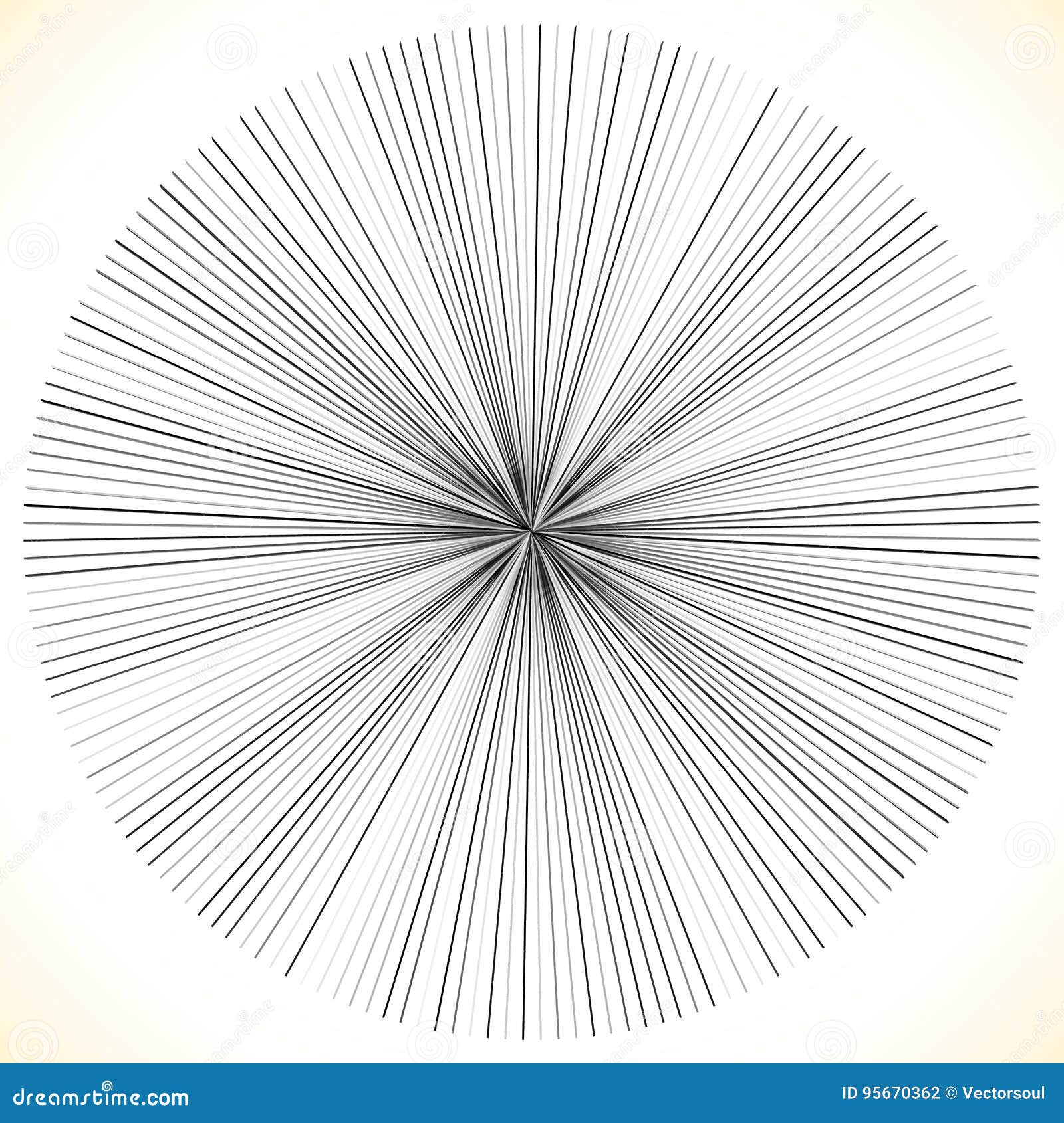 Radial Lines Element. Abstract Geometric Illustration Stock Vector ...