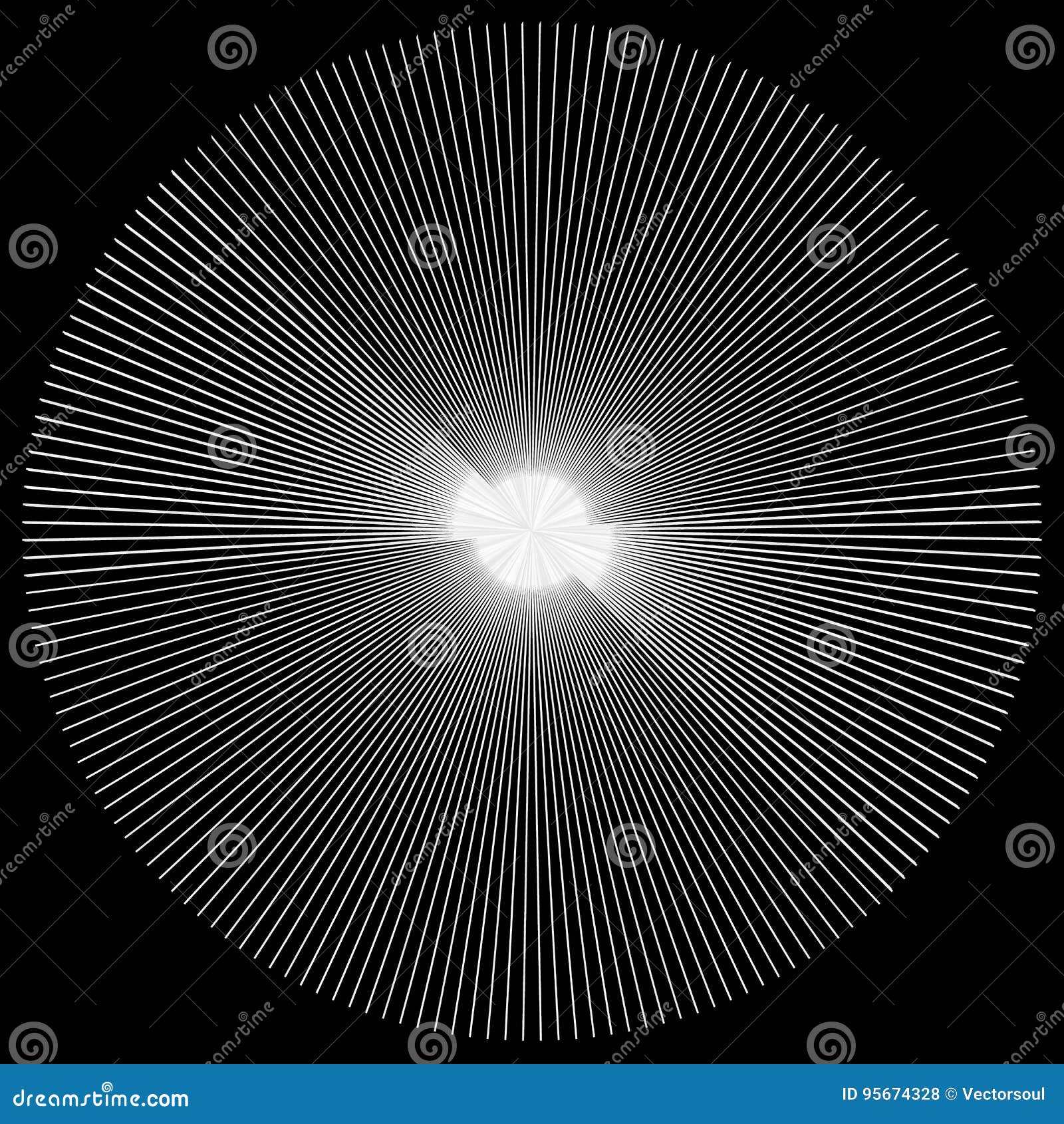 Radial Lines Element. Abstract Geometric Illustration Stock Vector ...