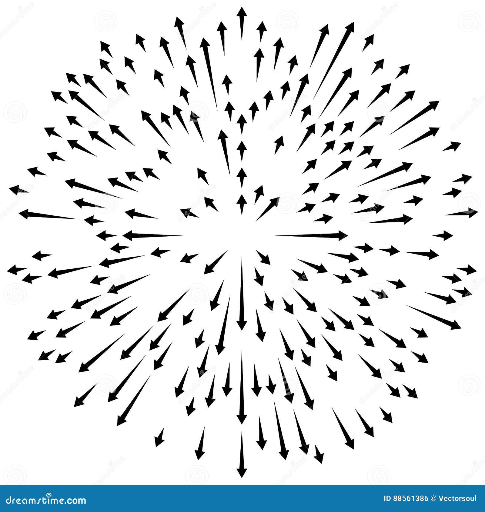 Radial Lines Element. Abstract Radiating Irregular Lines Stock Vector ...