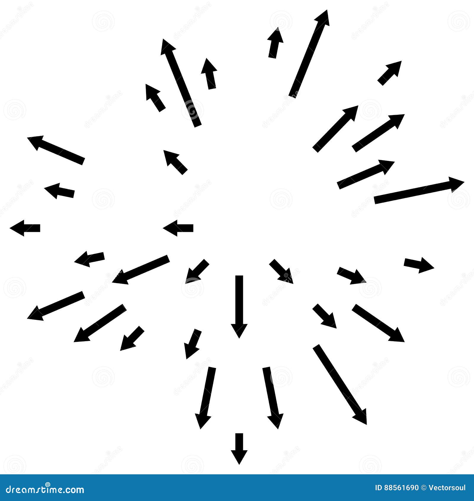 Radial Lines Element. Abstract Radiating Irregular Lines Stock Vector ...