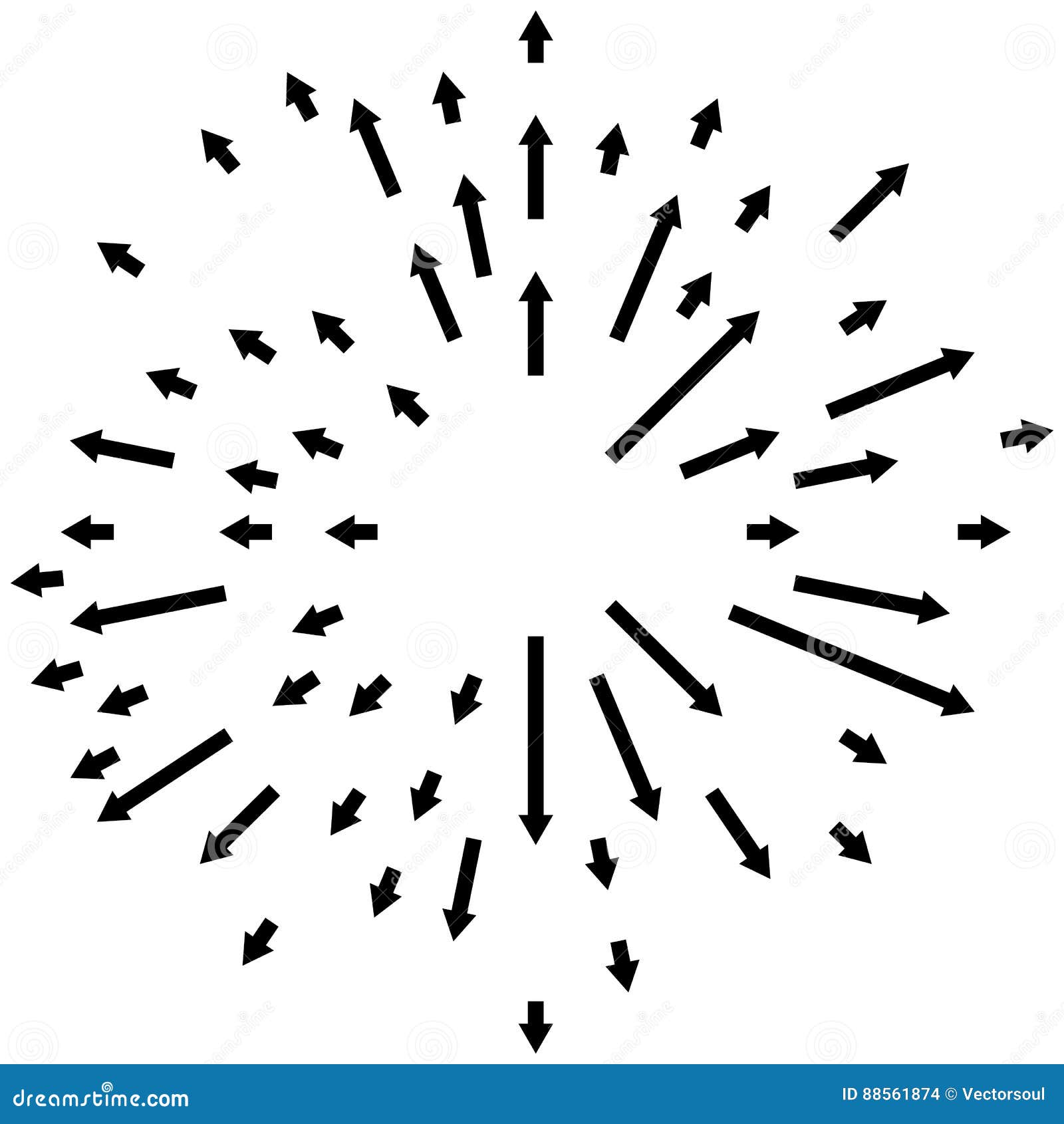 Radial Lines Element. Abstract Radiating Irregular Lines Stock Vector ...