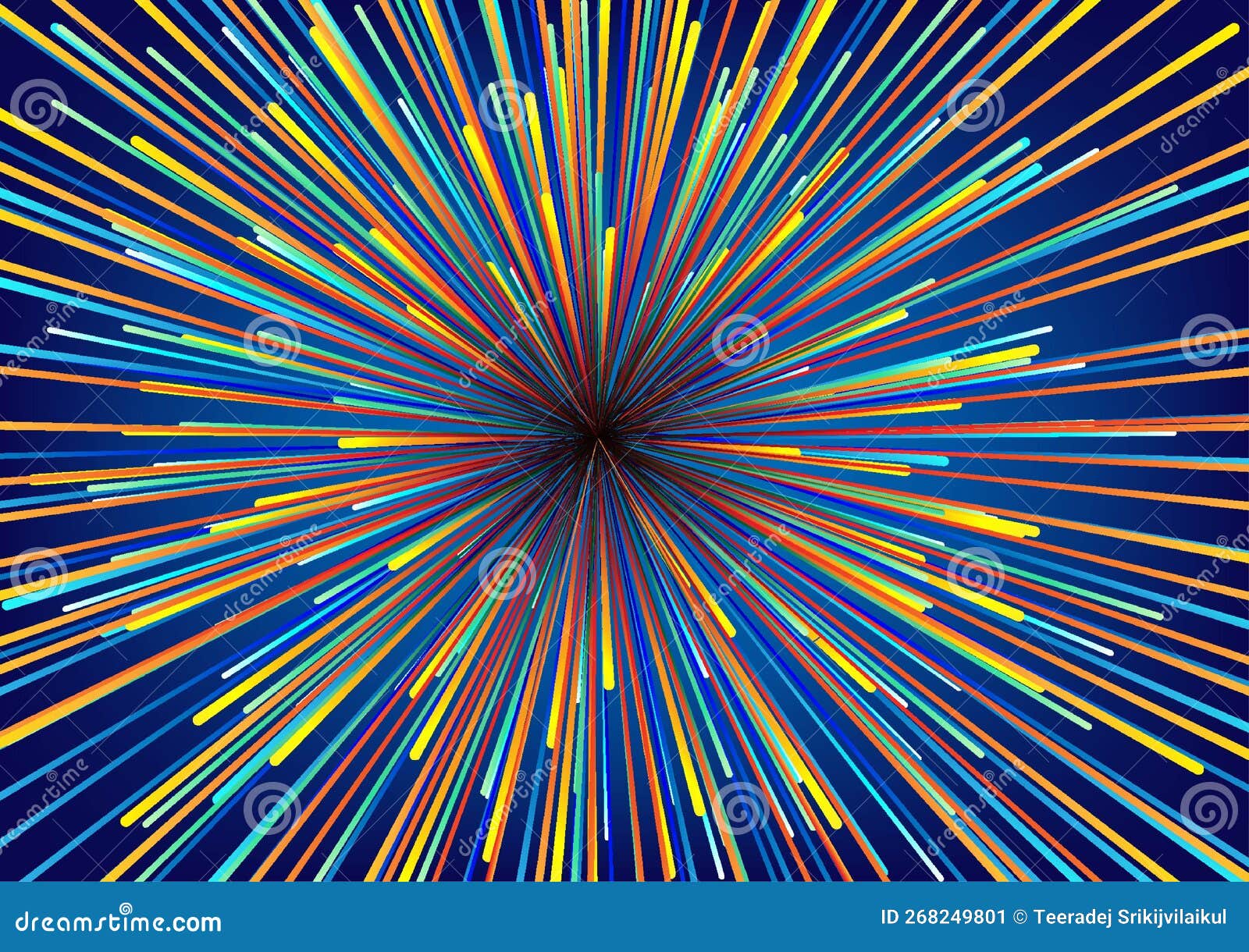 Radiating Abstract Rays Technology Background. Stock Illustration ...