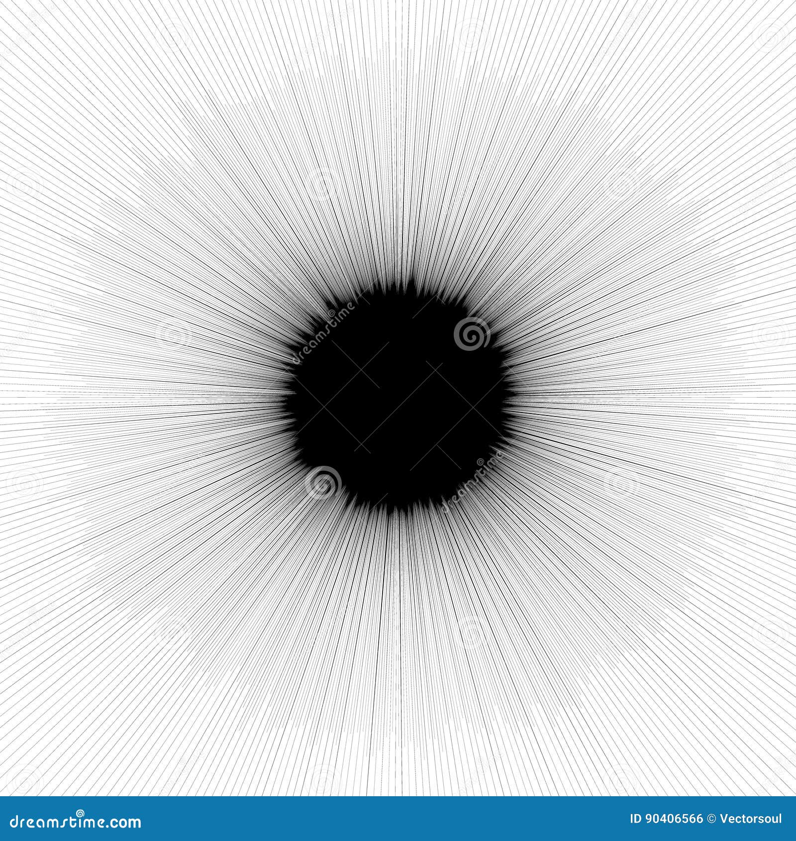 Radial Lines Rays, Beams Abstract Illustration. Radiating Random Stock ...