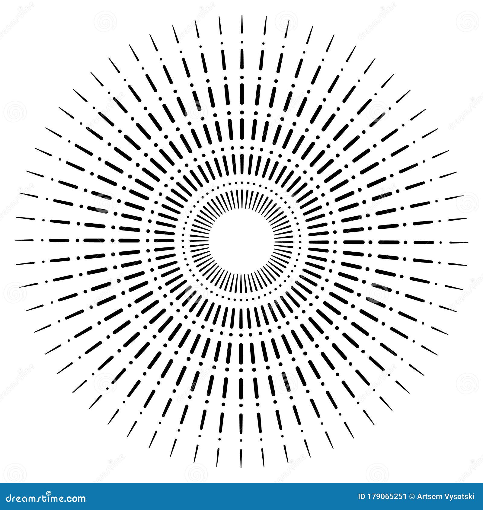 Radial Lines, Rays, Beams Circular Pattern. Sunburst, Starburst with ...