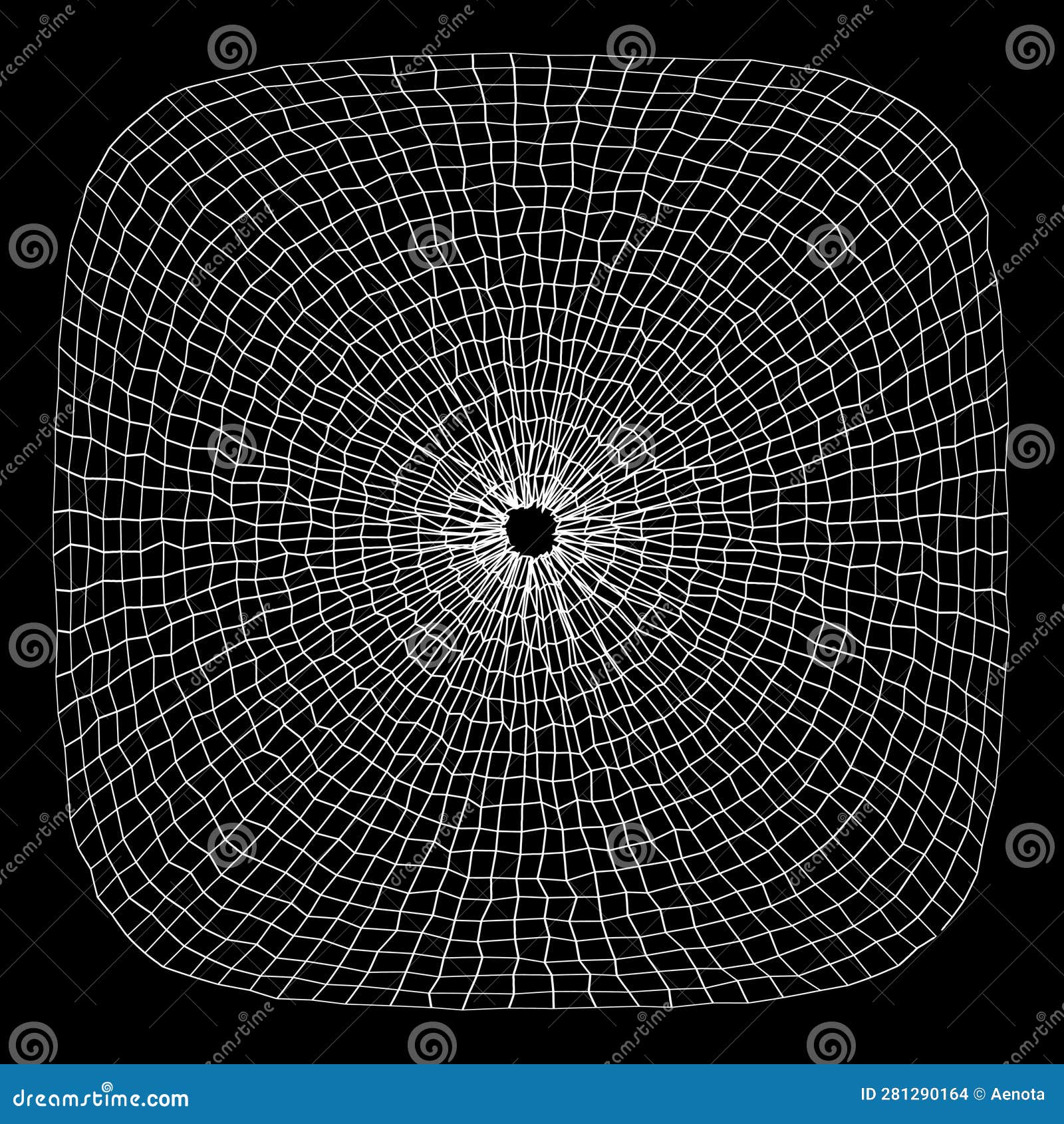 Radial Mesh for Design Project on Black - Vector Illustration Stock ...