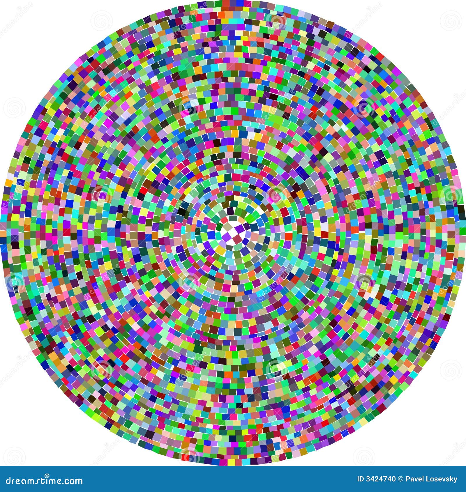 Radial mosaic stock vector. Illustration of magenta, black - 3424740