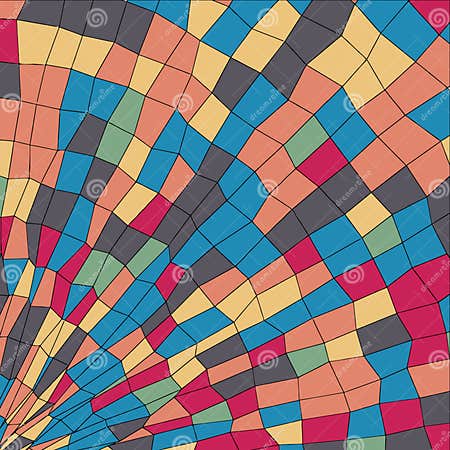 Radial Mosaic - Vector Illustration Stock Vector - Illustration of ...