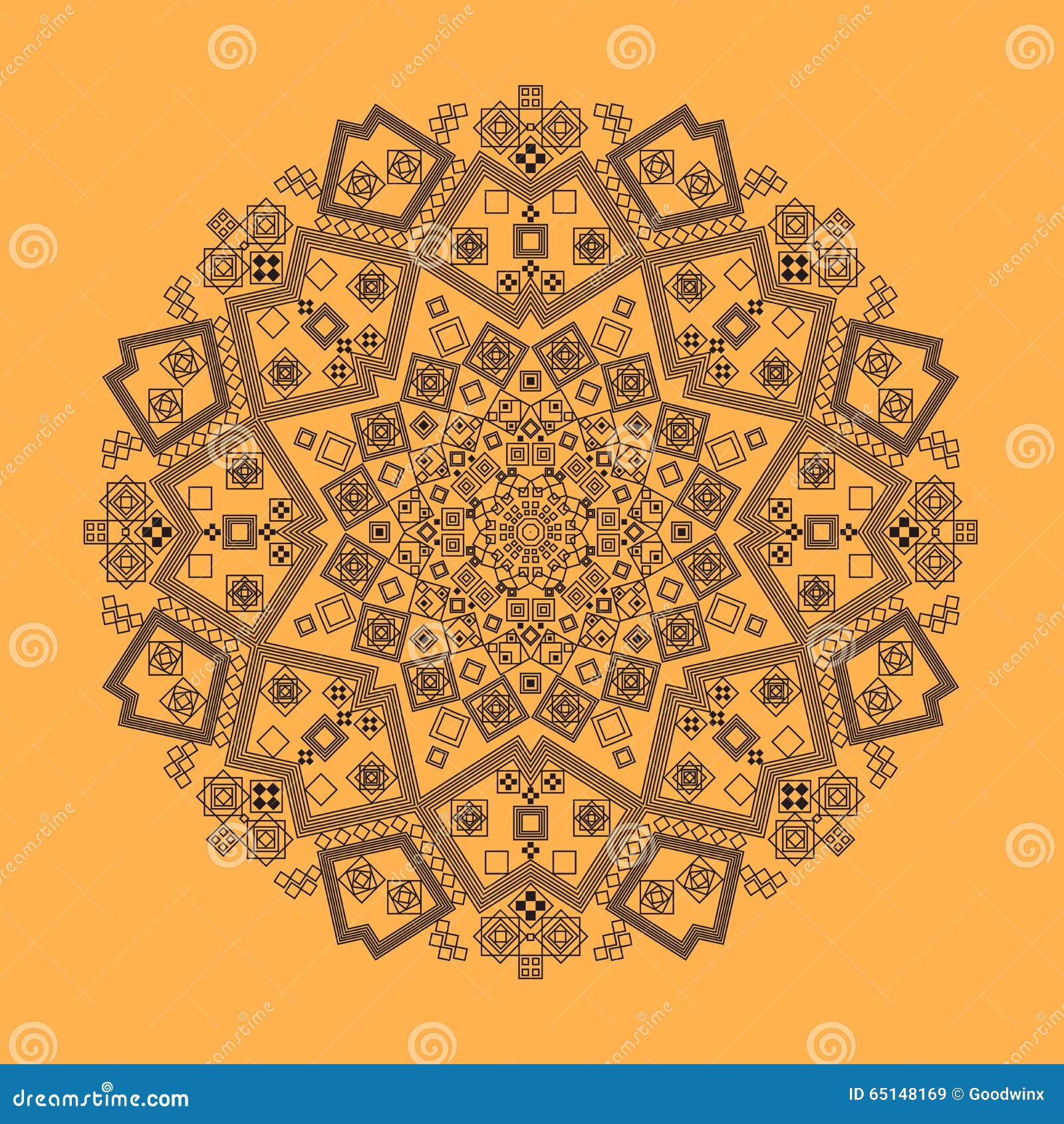 Radial Pattern of Curls and Spirals Geometric Carpet Color Henna Stock ...