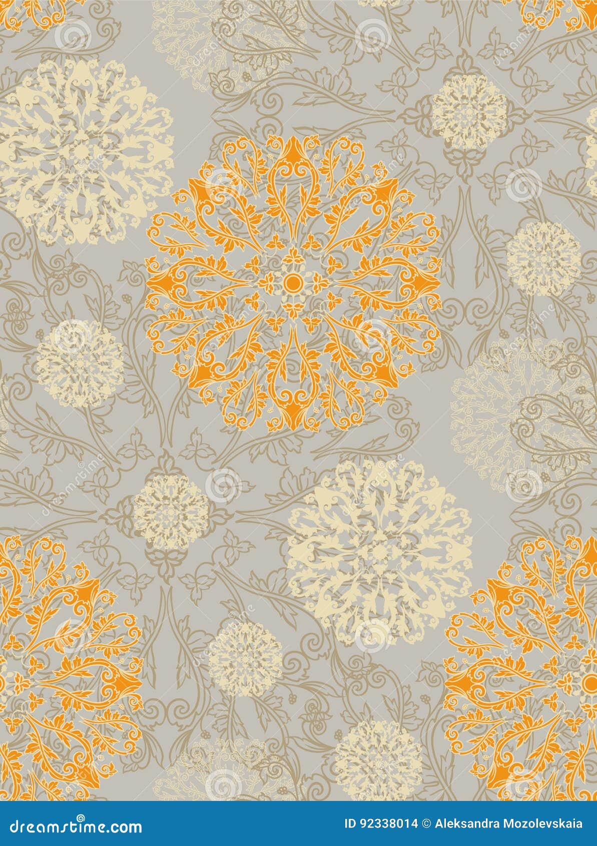 Radial Pattern of Plant Elements. Stock Vector - Illustration of ...