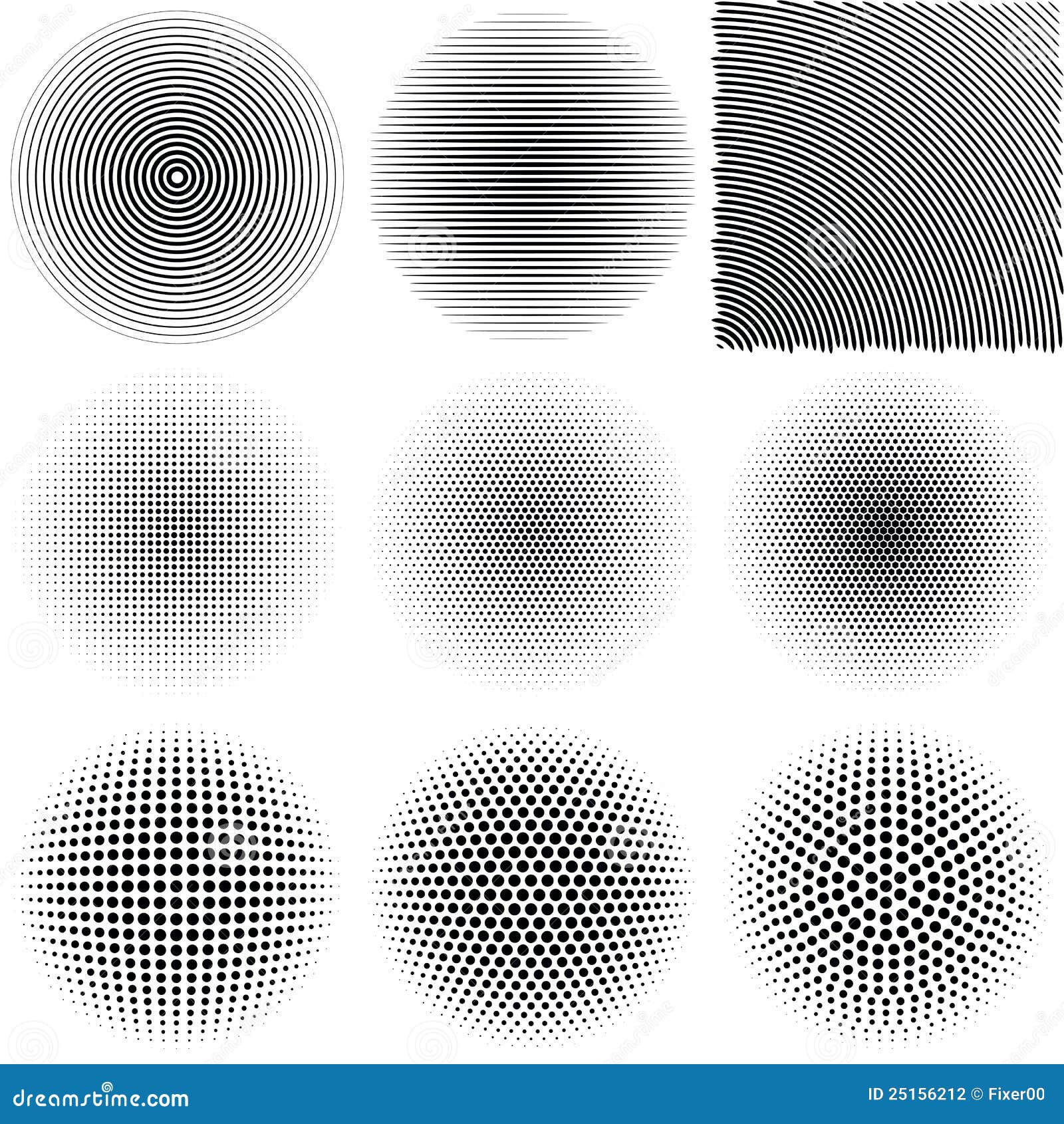 Radial patterns stock vector. Illustration of drawing - 25156212