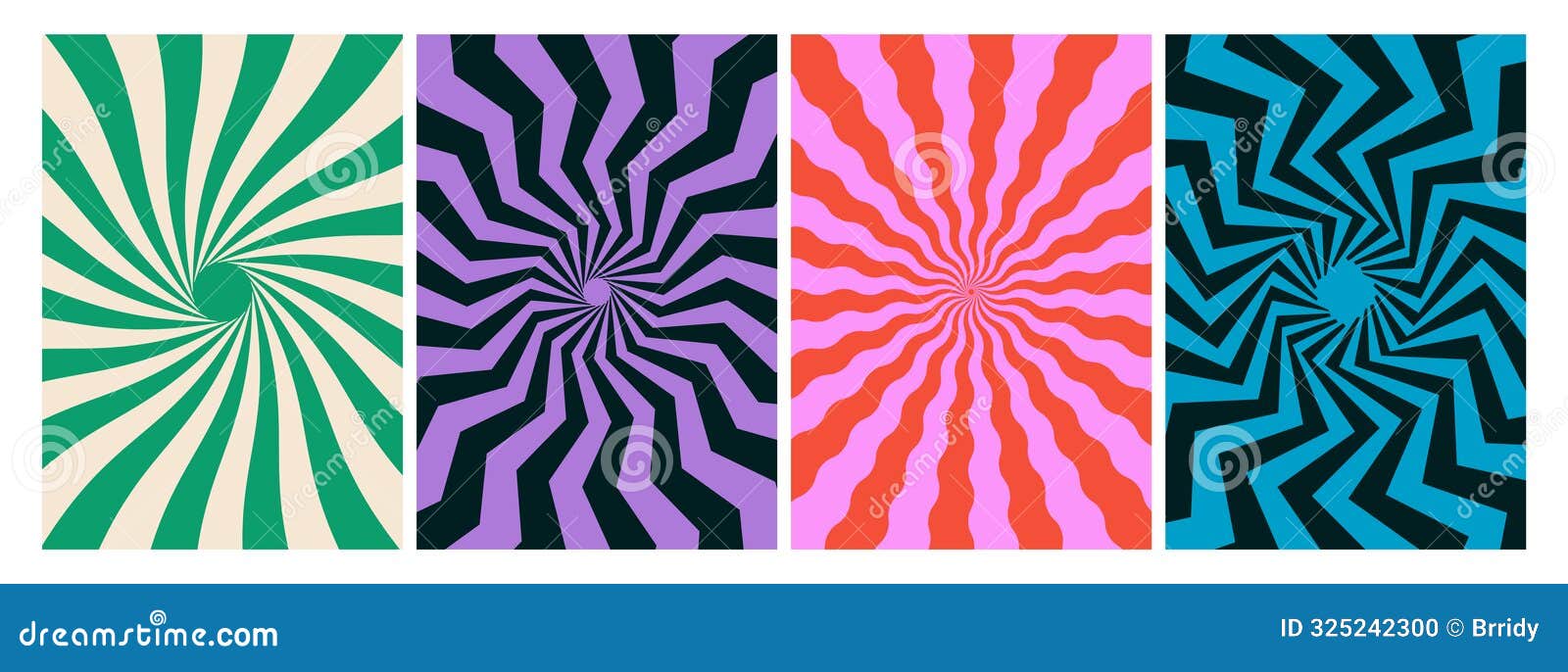 Radial Psychedelic Swirl Pattern. Sun Burst Background Stock ...