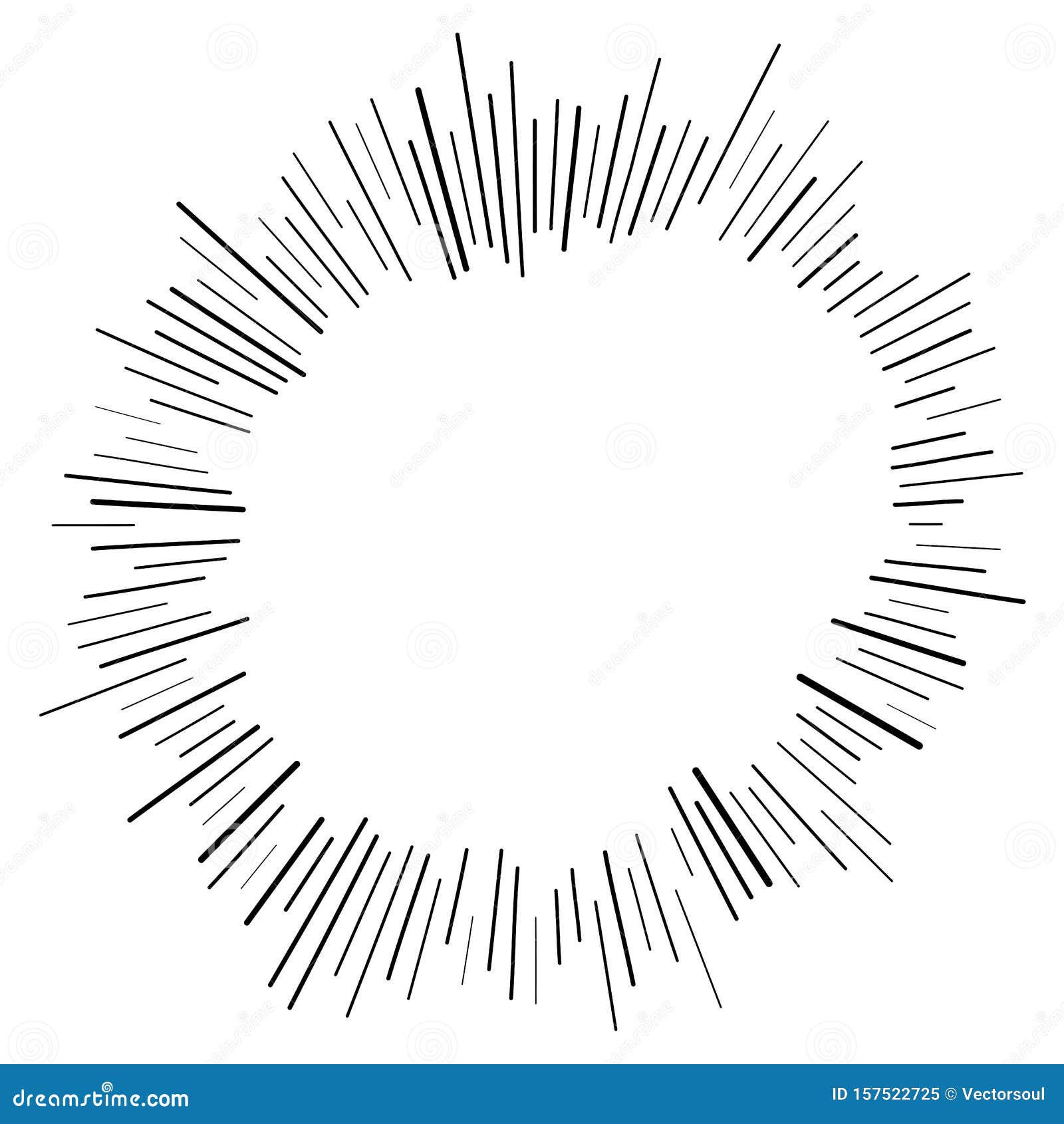 Radial, Radiating Beams, Rays Starburst, Sunburst Lines. Circular Burst ...