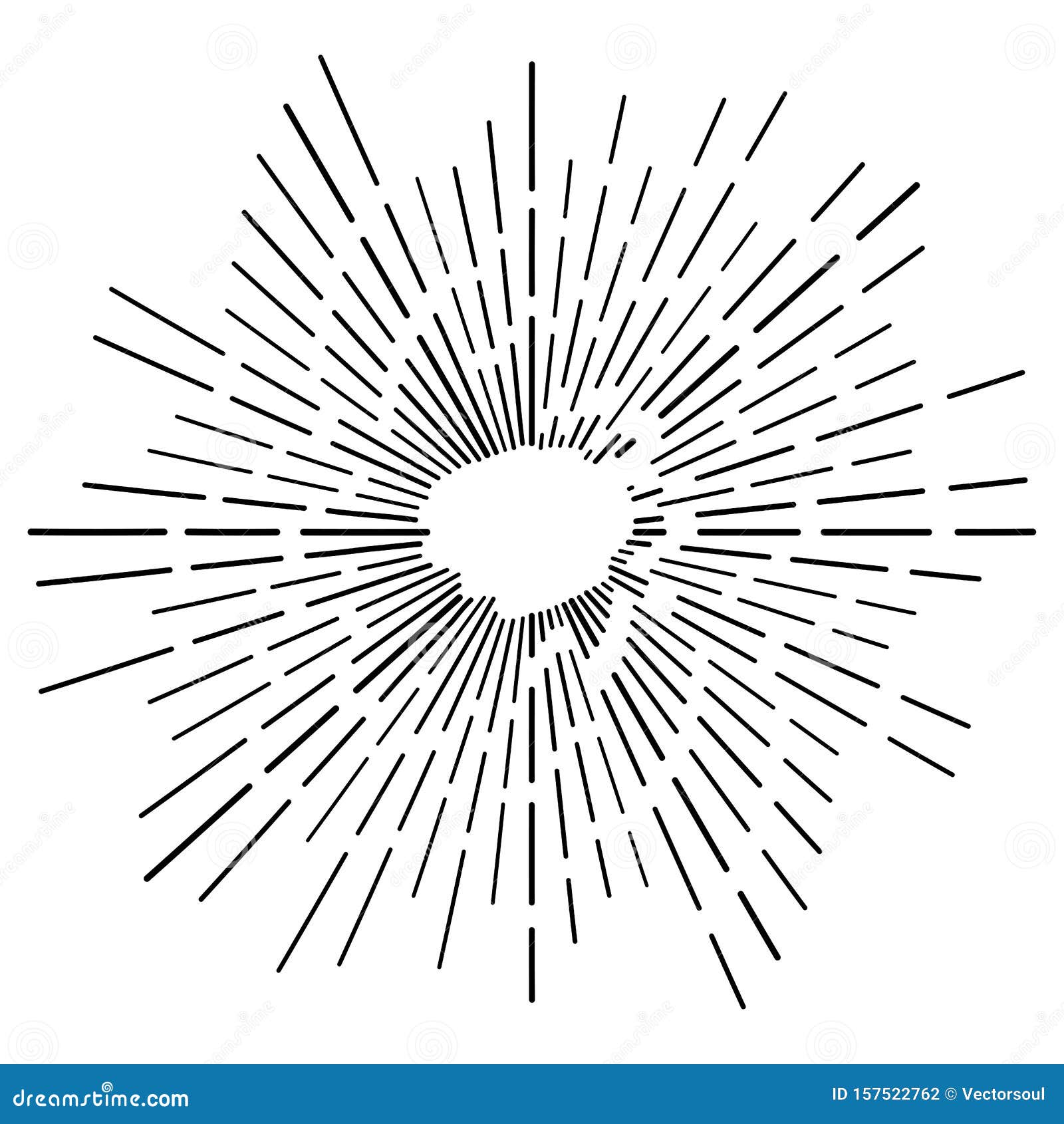 Radial, Radiating Beams, Rays Starburst, Sunburst Lines. Circular Burst ...