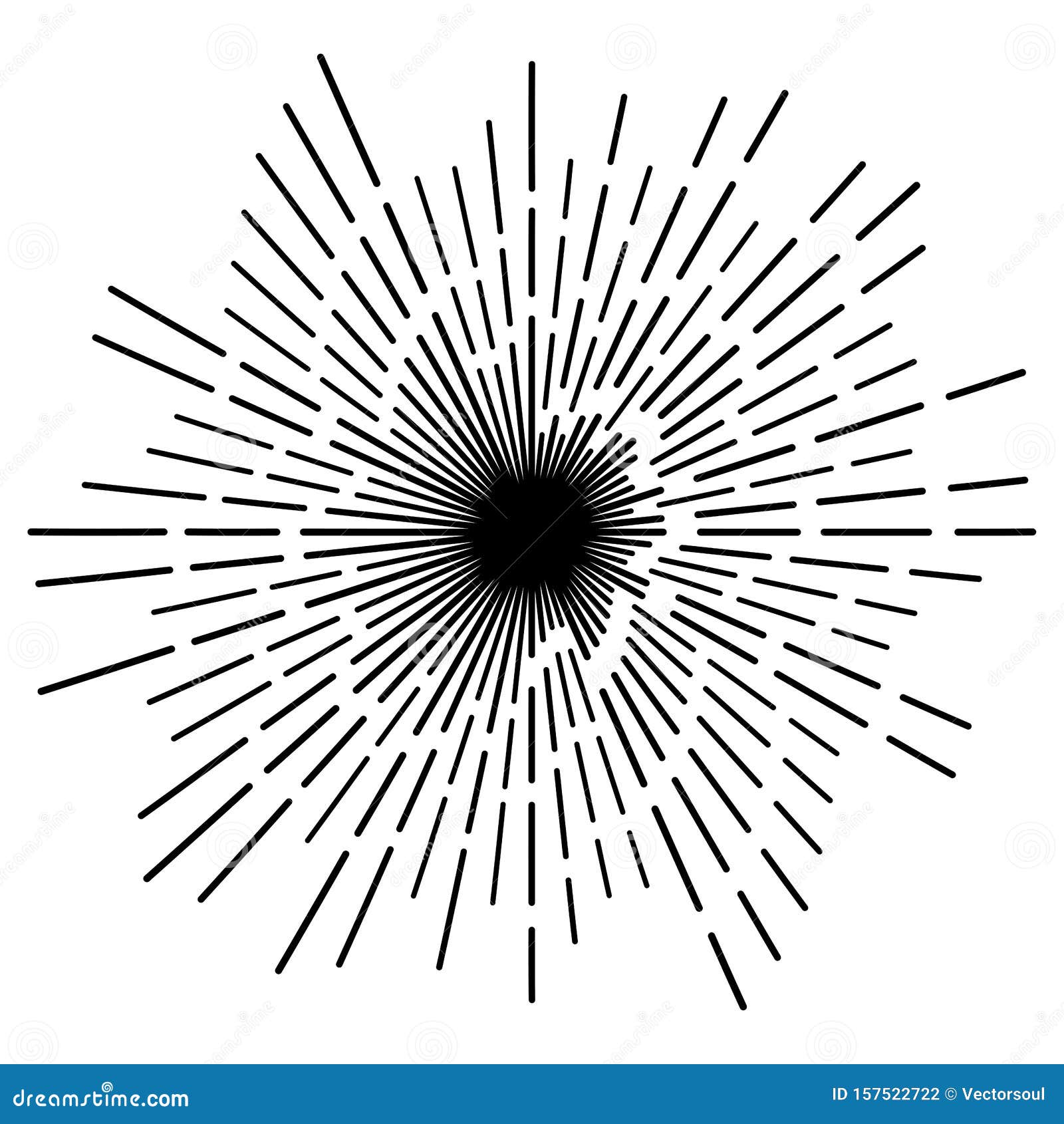 Radial, Radiating Beams, Rays Starburst, Sunburst Lines. Circular Burst ...