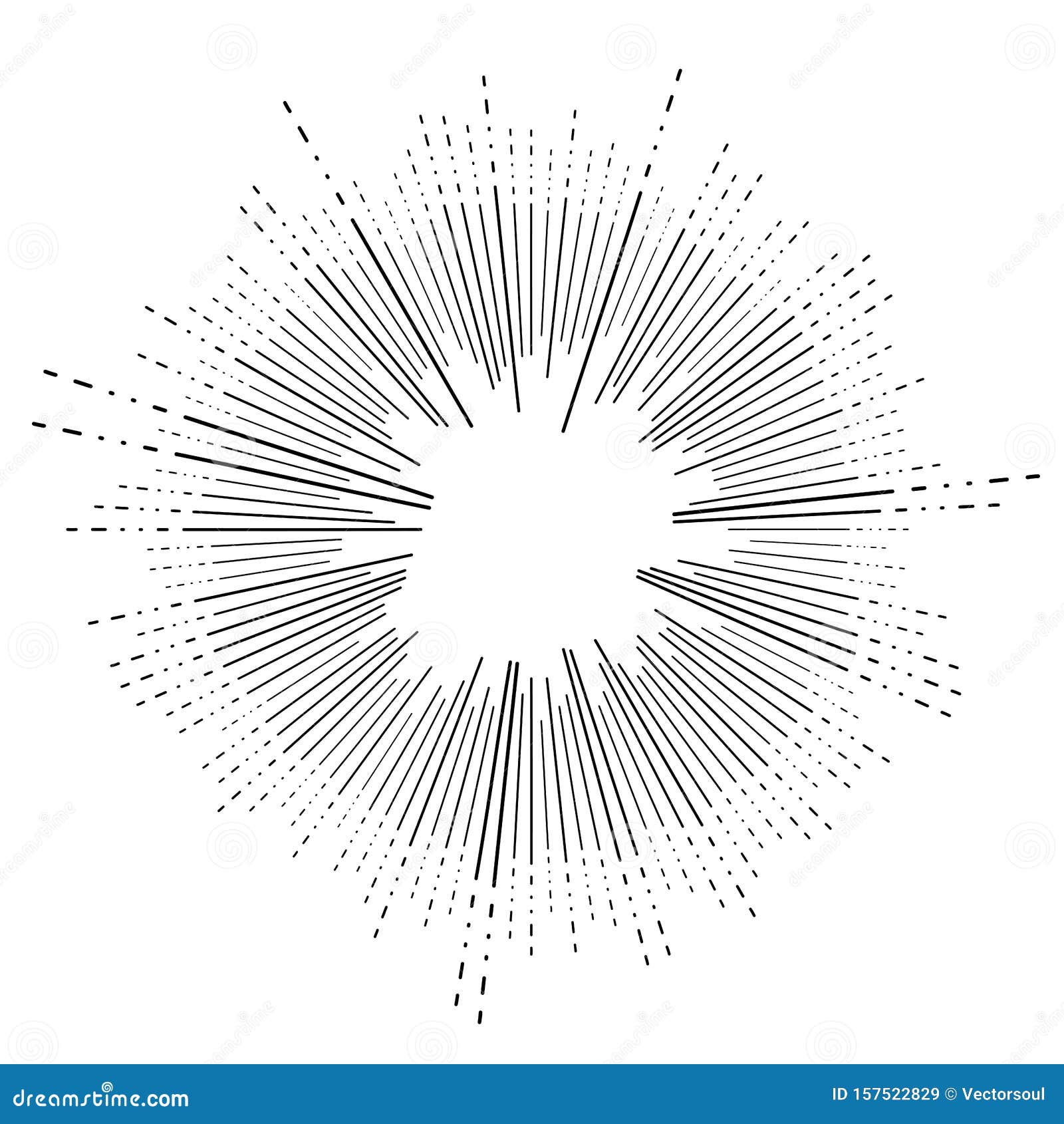 Radial, Radiating Beams, Rays Starburst, Sunburst Lines. Circular Burst ...