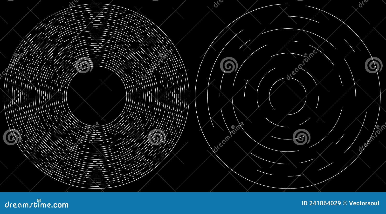 Radial, Radiating Circular, Concentric Lines Vector Element Stock ...