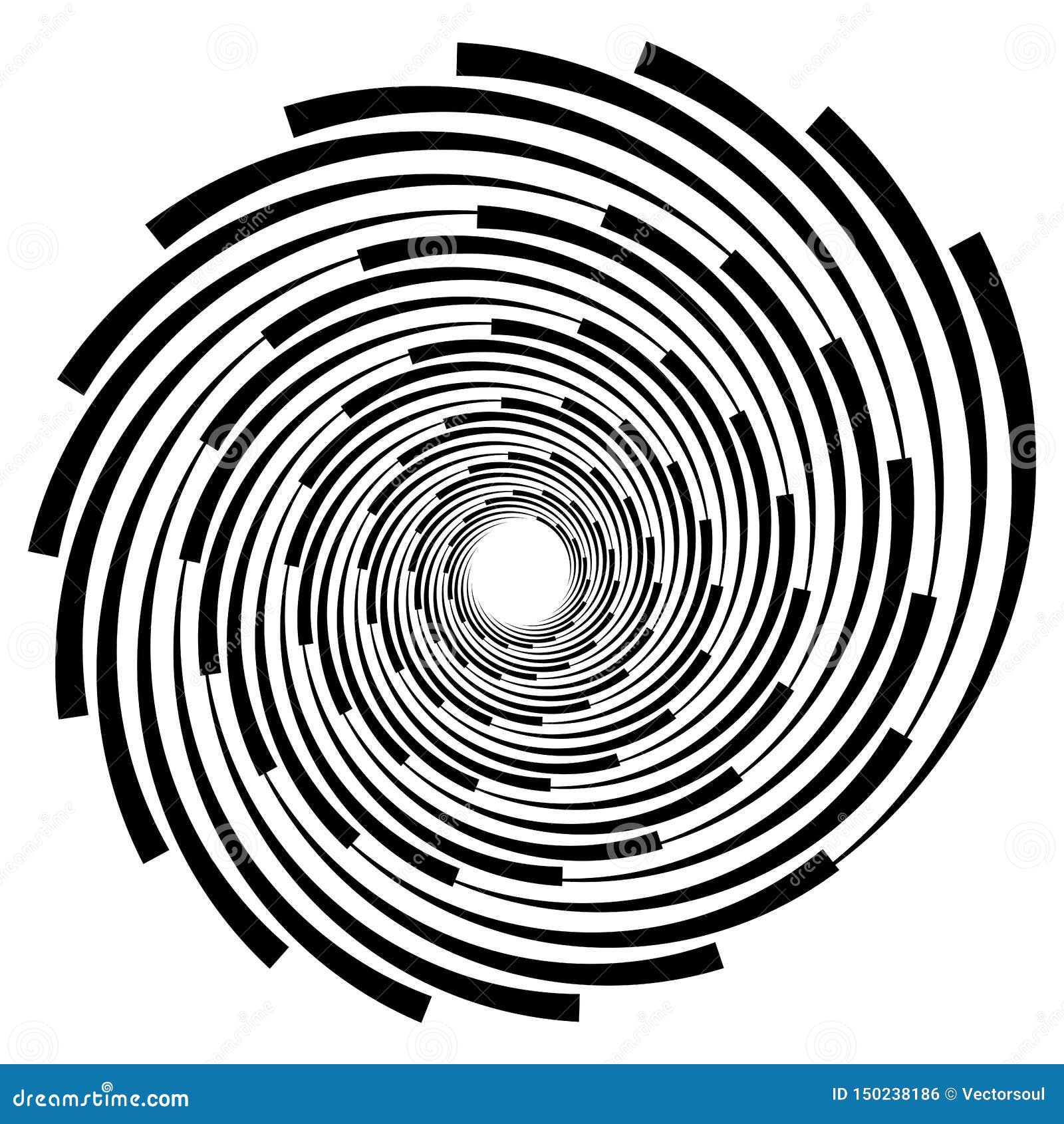 Radial, Radiating Element. Concentric, Centripetal Abstract Design ...