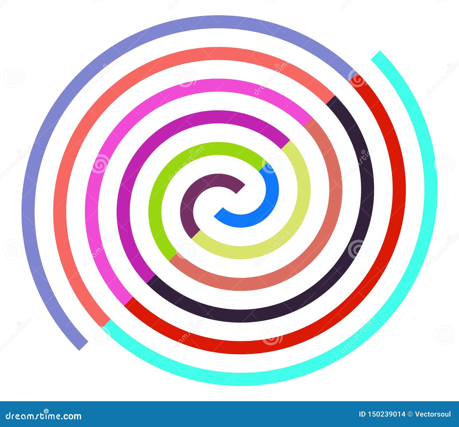 Radial, Radiating Element. Concentric, Centripetal Abstract Design ...