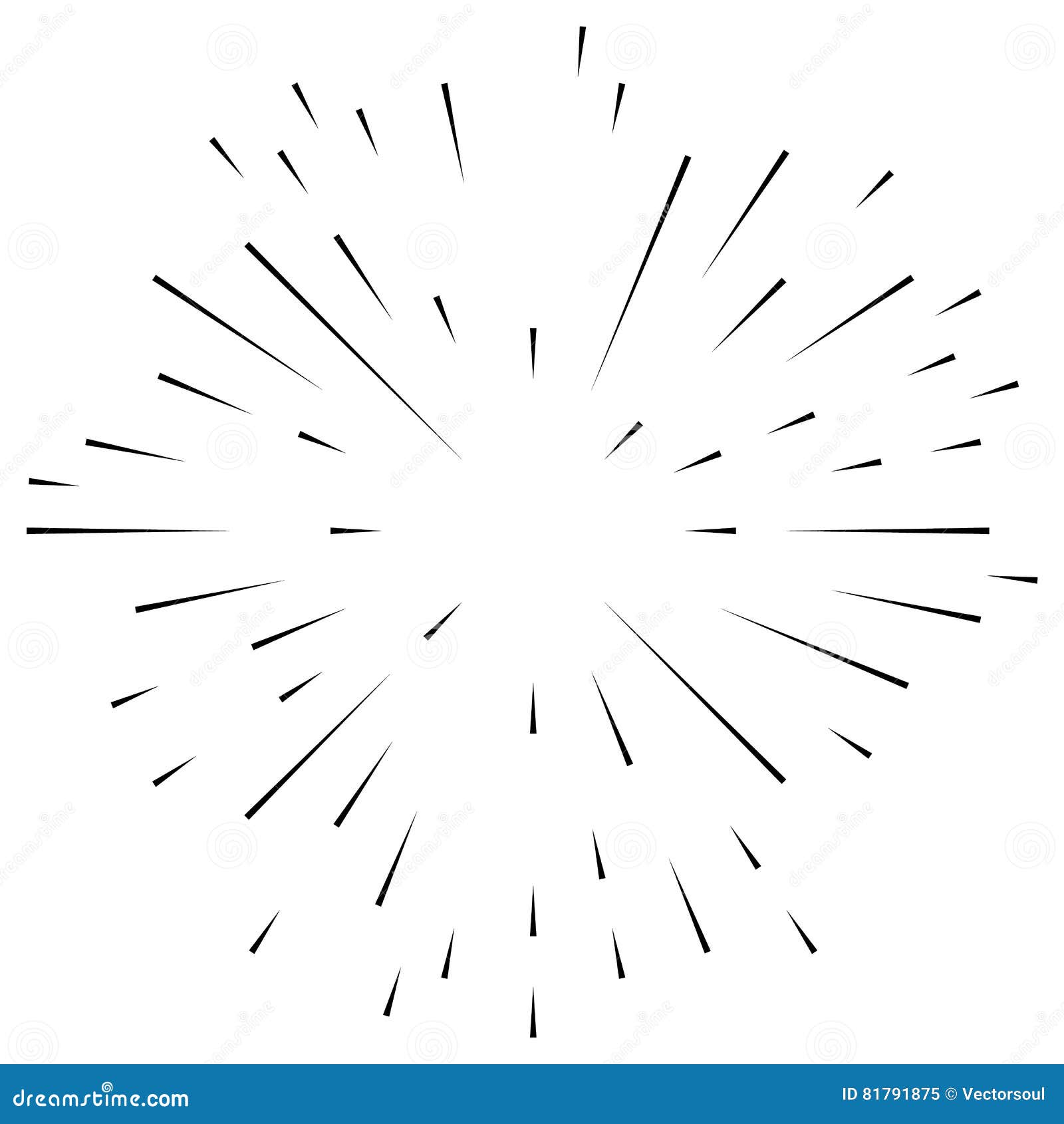 Radial, Radiating Irregular, Asymmetric Lines. Explosion Effect Stock ...