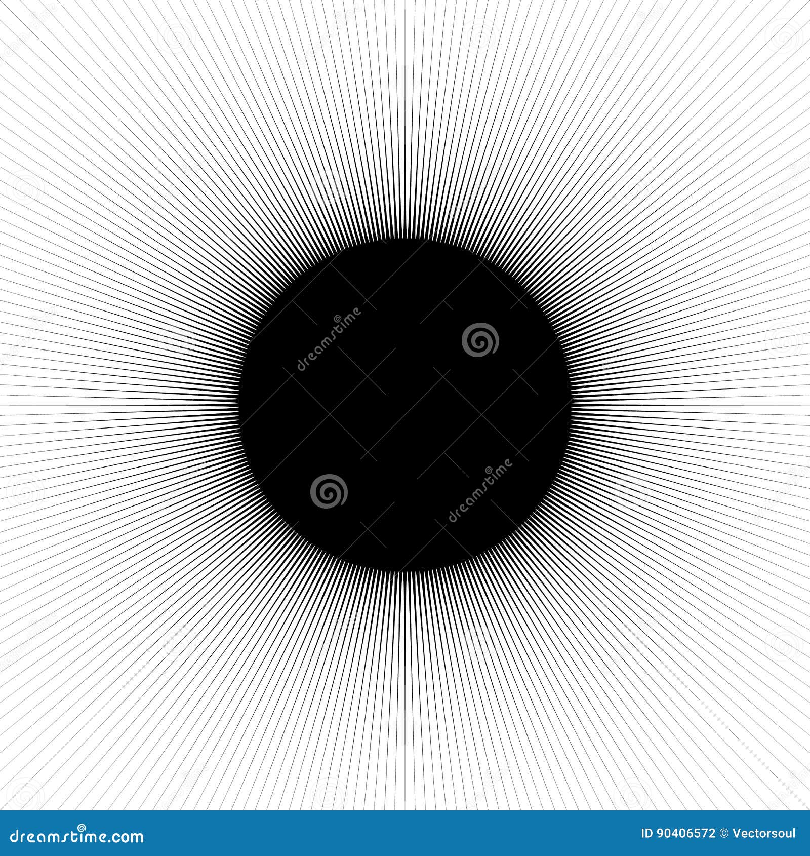 Radial, Radiating Lines Abstract Element. Circular Pattern of Ra Stock ...