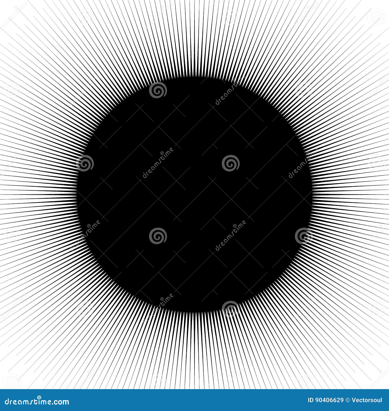 Radial, Radiating Lines Abstract Element. Circular Pattern of Ra Stock ...