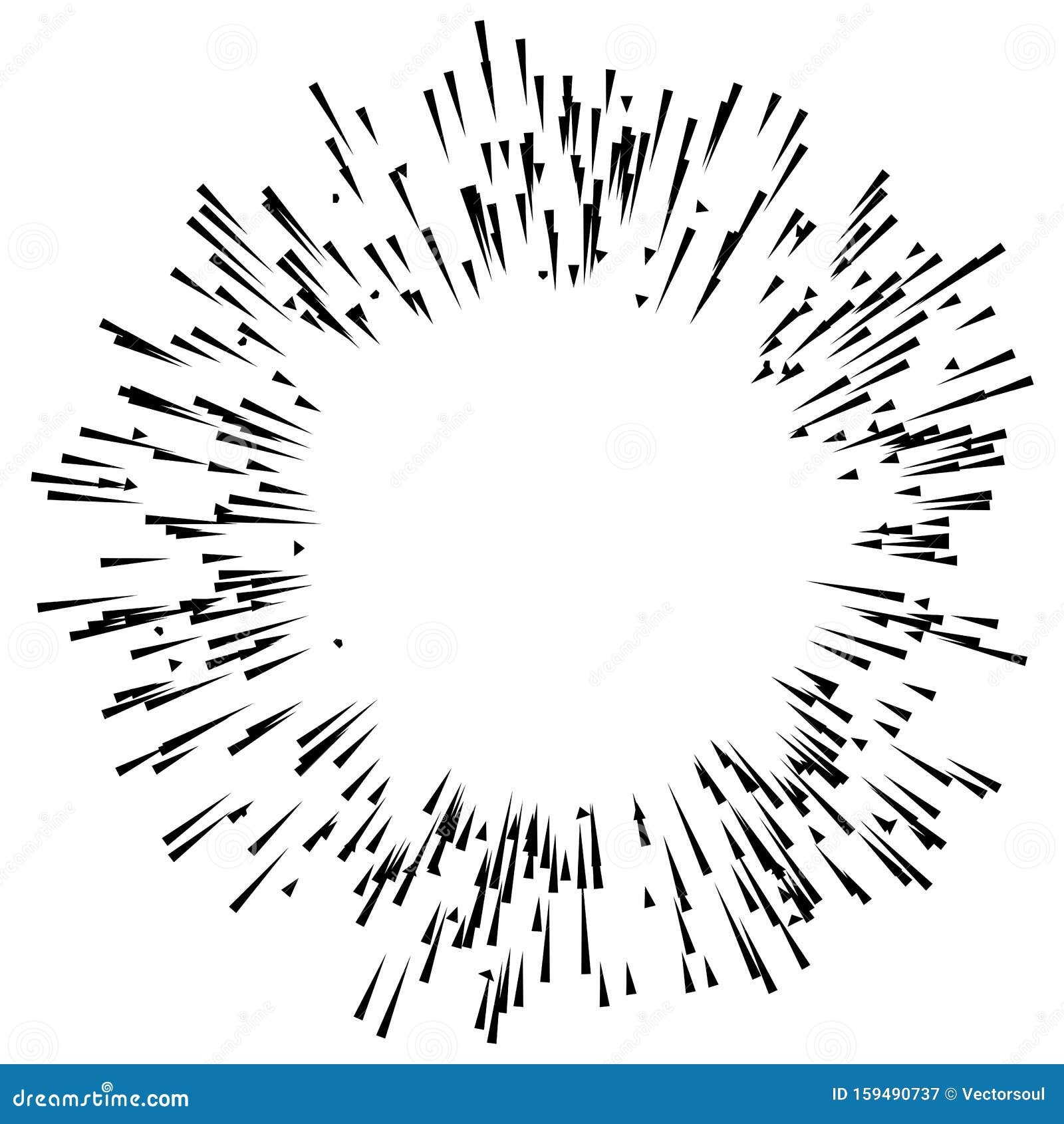 Radial / Radiating Lines Burst, Explosion, Blast Effect Stock Vector ...