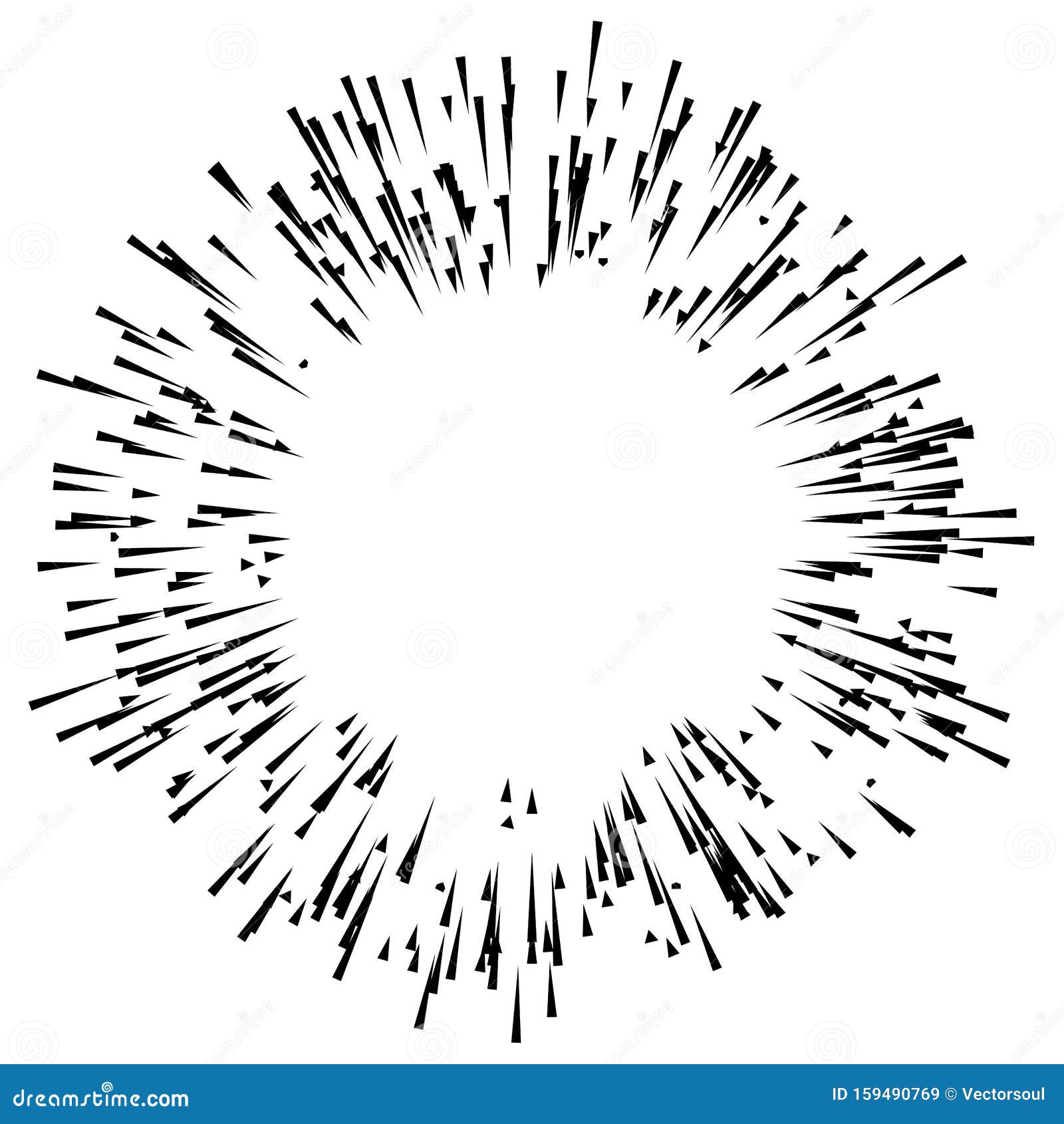 Radial / Radiating Lines Burst, Explosion, Blast Effect Stock Vector ...