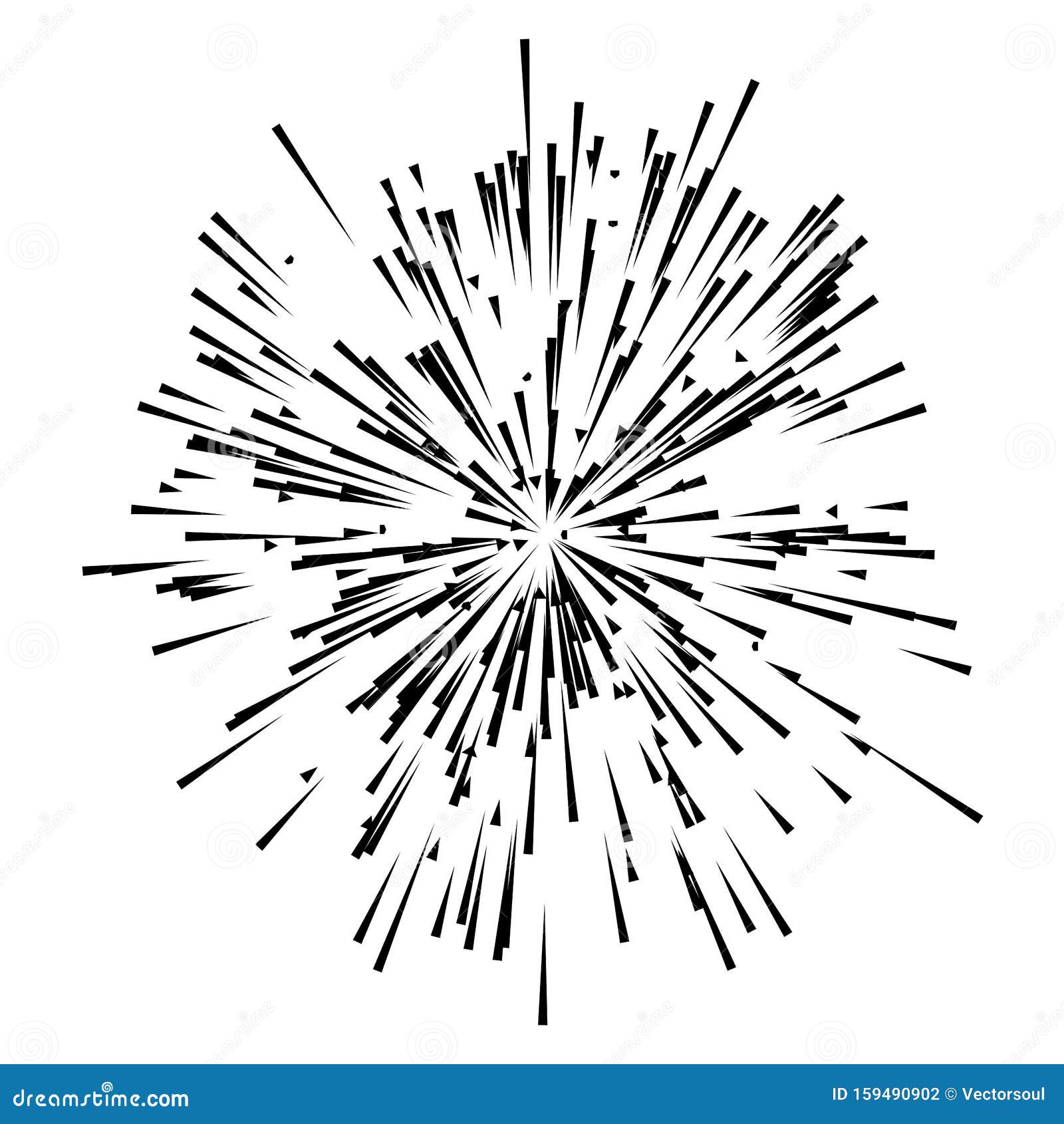 Radial / Radiating Lines Burst, Explosion, Blast Effect Stock Vector ...