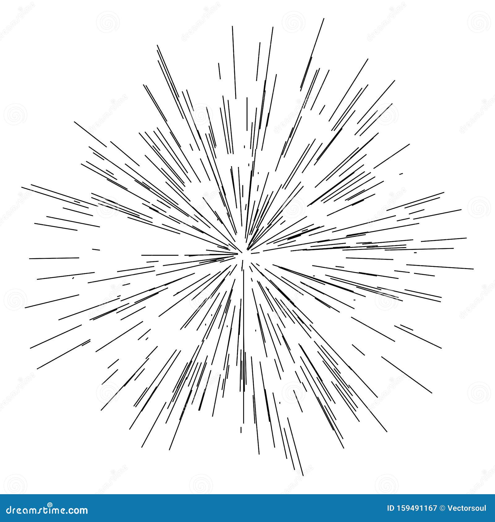 Radial, Radiating Beams, Rays Starburst, Sunburst Lines. Circular Burst ...