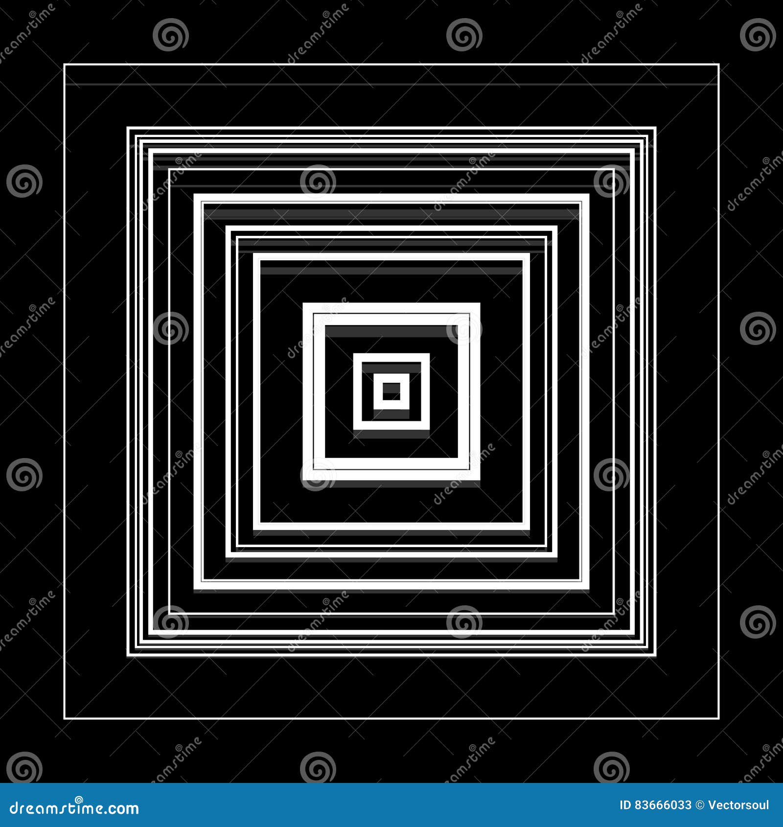 Radial / Radiating Squares Pattern Stock Vector - Illustration of ...