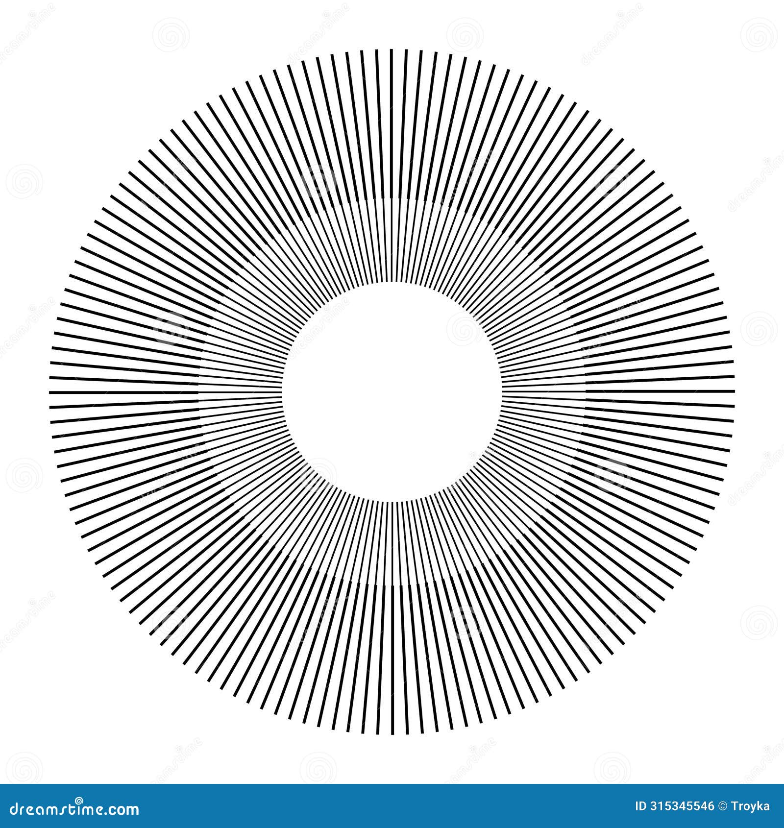 Radial Rays Of Sunburst. Circular Design Element Vector Illustration ...