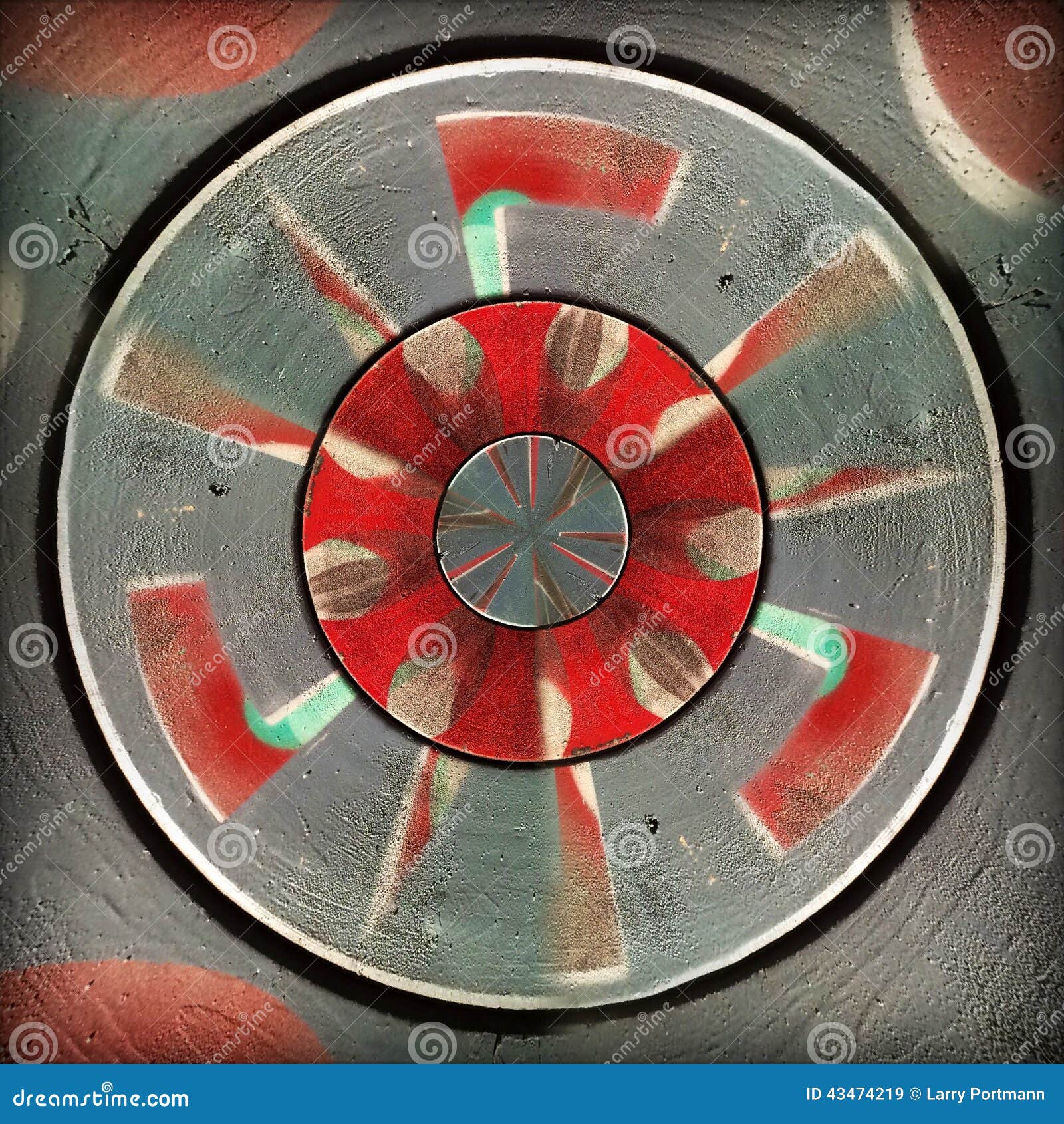 Radial Red Gray Circular Abstract Pattern Stock Image - Image of tile ...