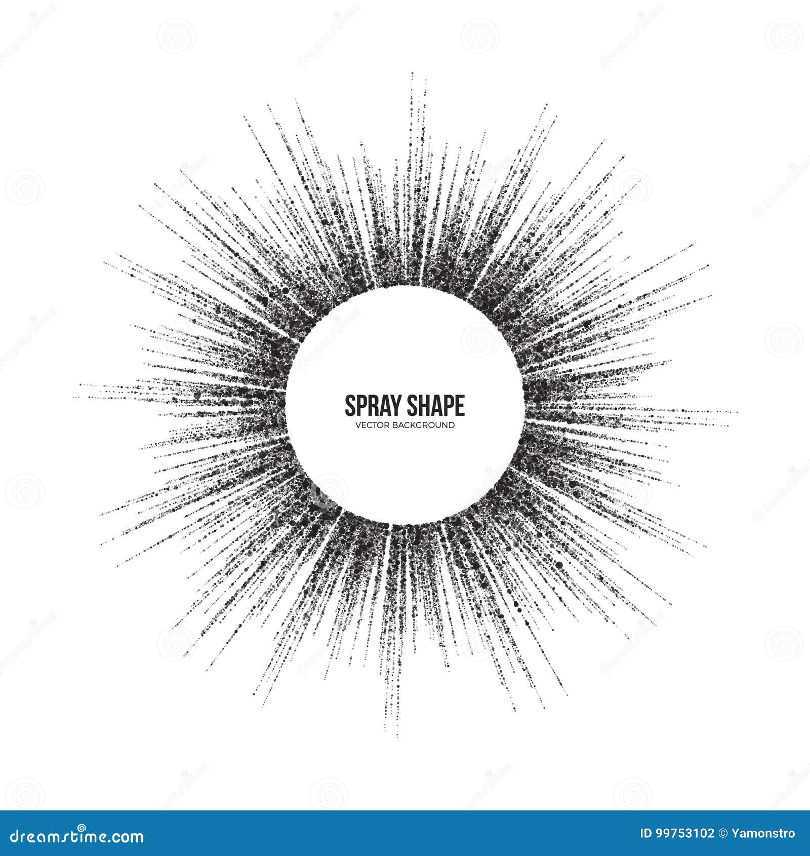 Radial Scatter Abstract Vector Round Particles Stock Vector ...