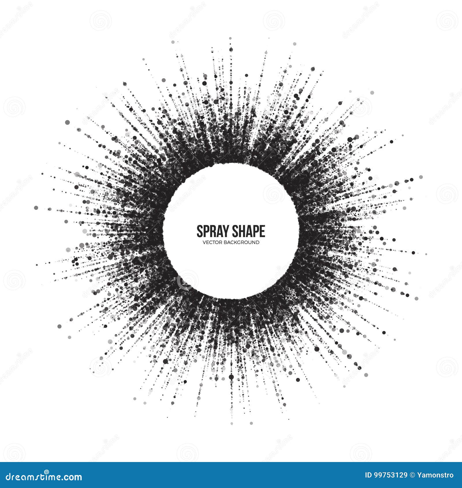 Radial Scatter Abstract Vector Round Particles Stock Vector ...