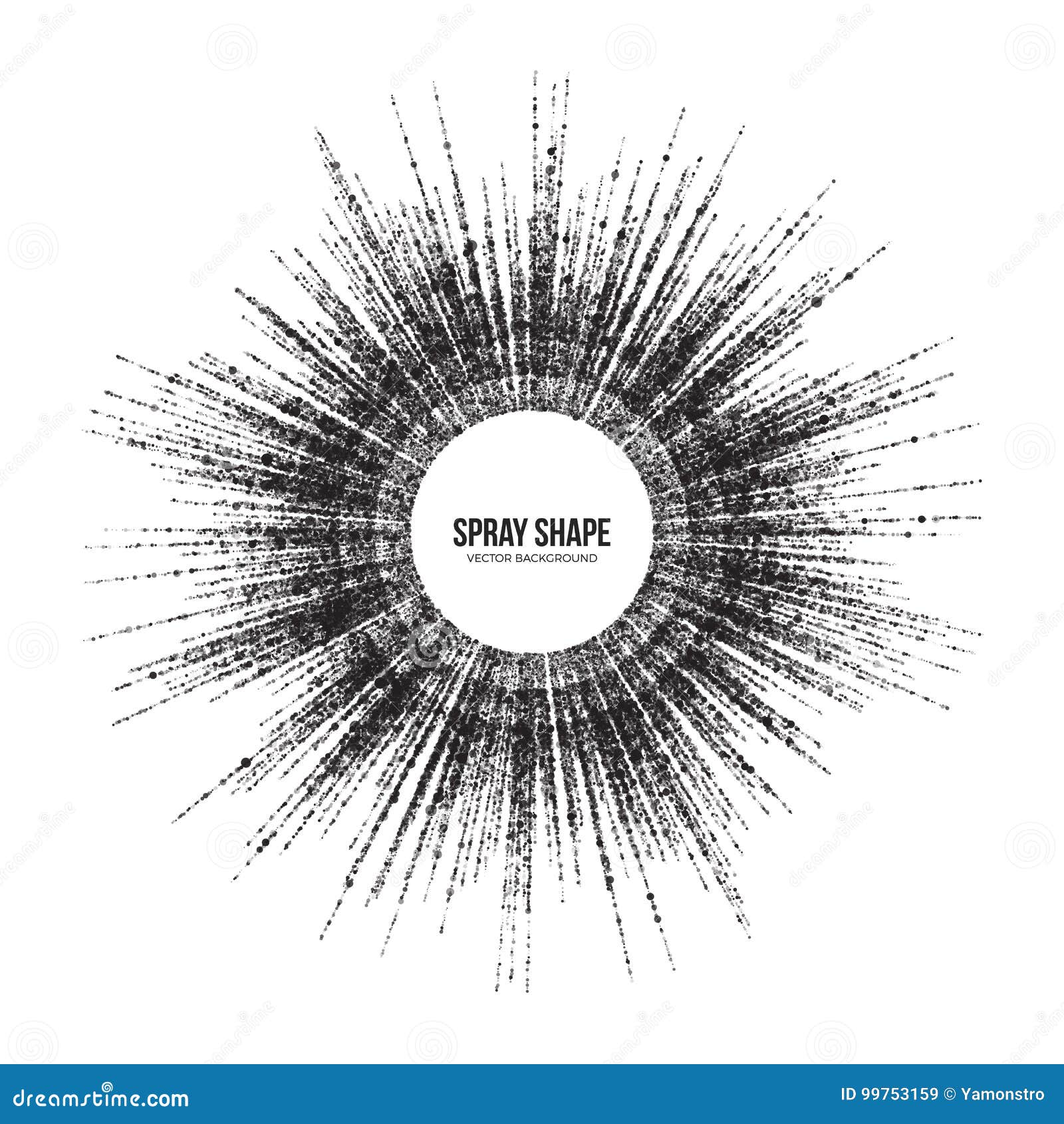 Radial Scatter Abstract Vector Round Particles Stock Vector ...