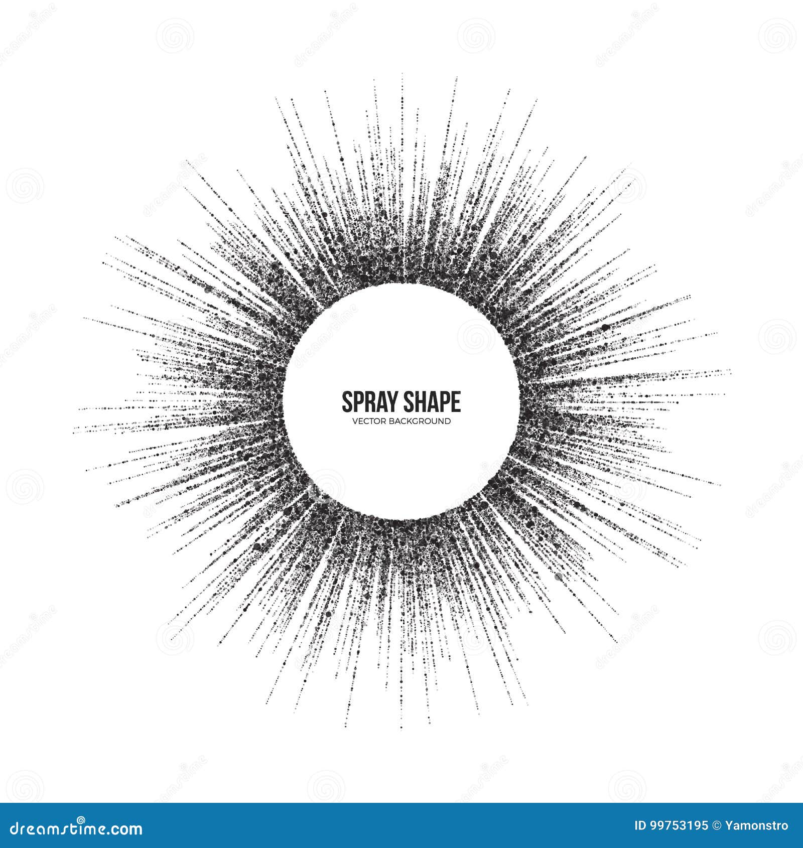 Radial Scatter Abstract Vector Round Particles Stock Vector ...