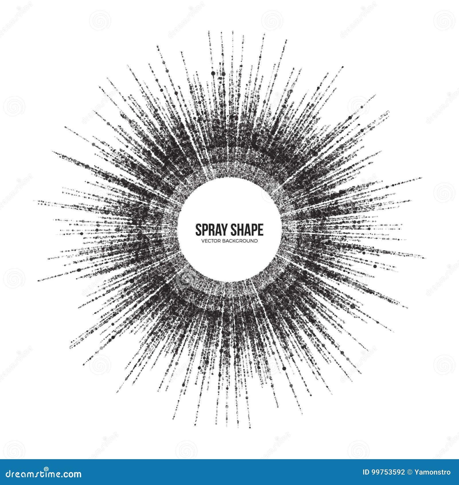 Radial Scatter Abstract Vector Round Particles Stock Vector ...