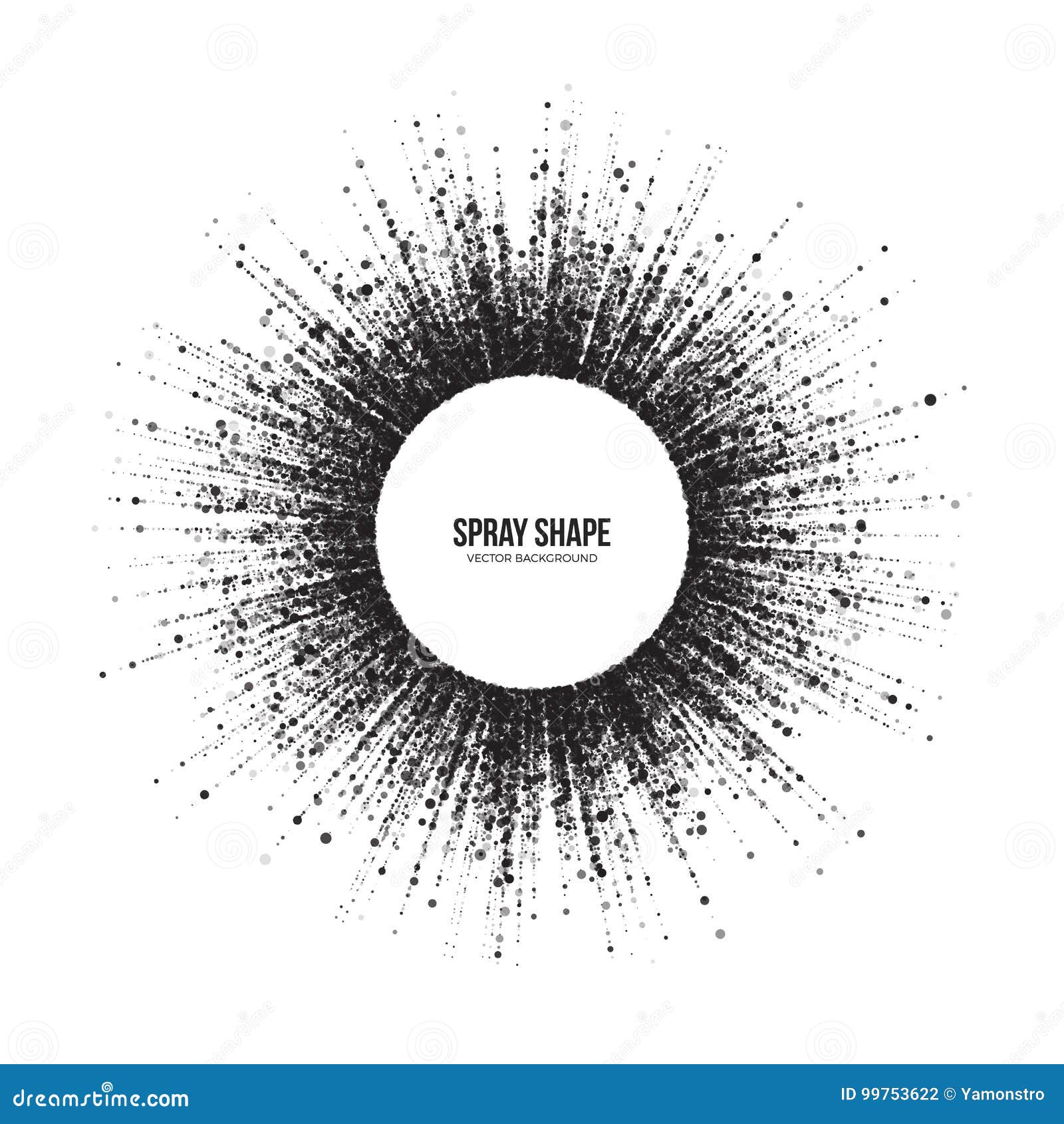 Radial Scatter Abstract Vector Round Particles Stock Vector ...
