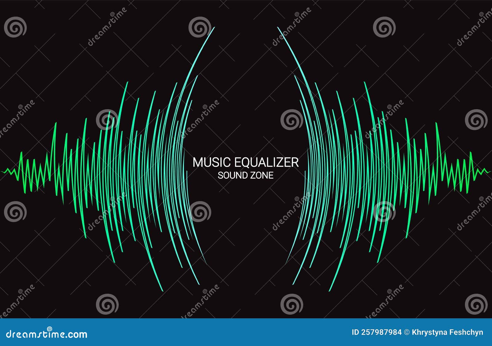 Radial Sound Wave Curve Banner. Vector Colorful Equalizer Background ... Radial Sound Wave Curve Banner. Vector Colorful Equalizer Background ...