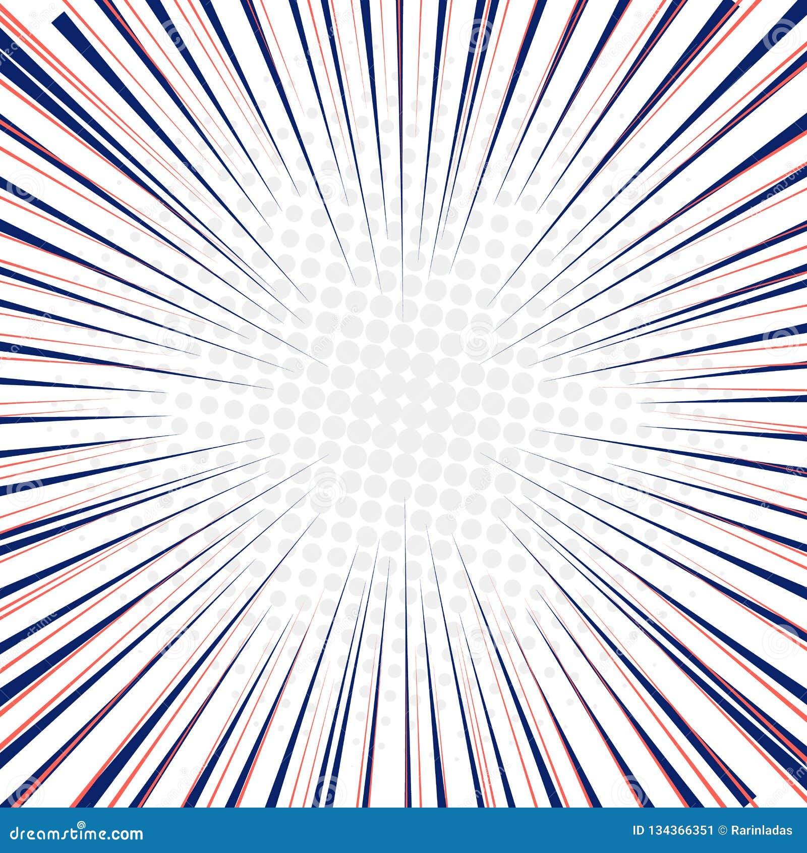 Radial Speed Lines Fast Motion Background with Circles Halftone Stock ...