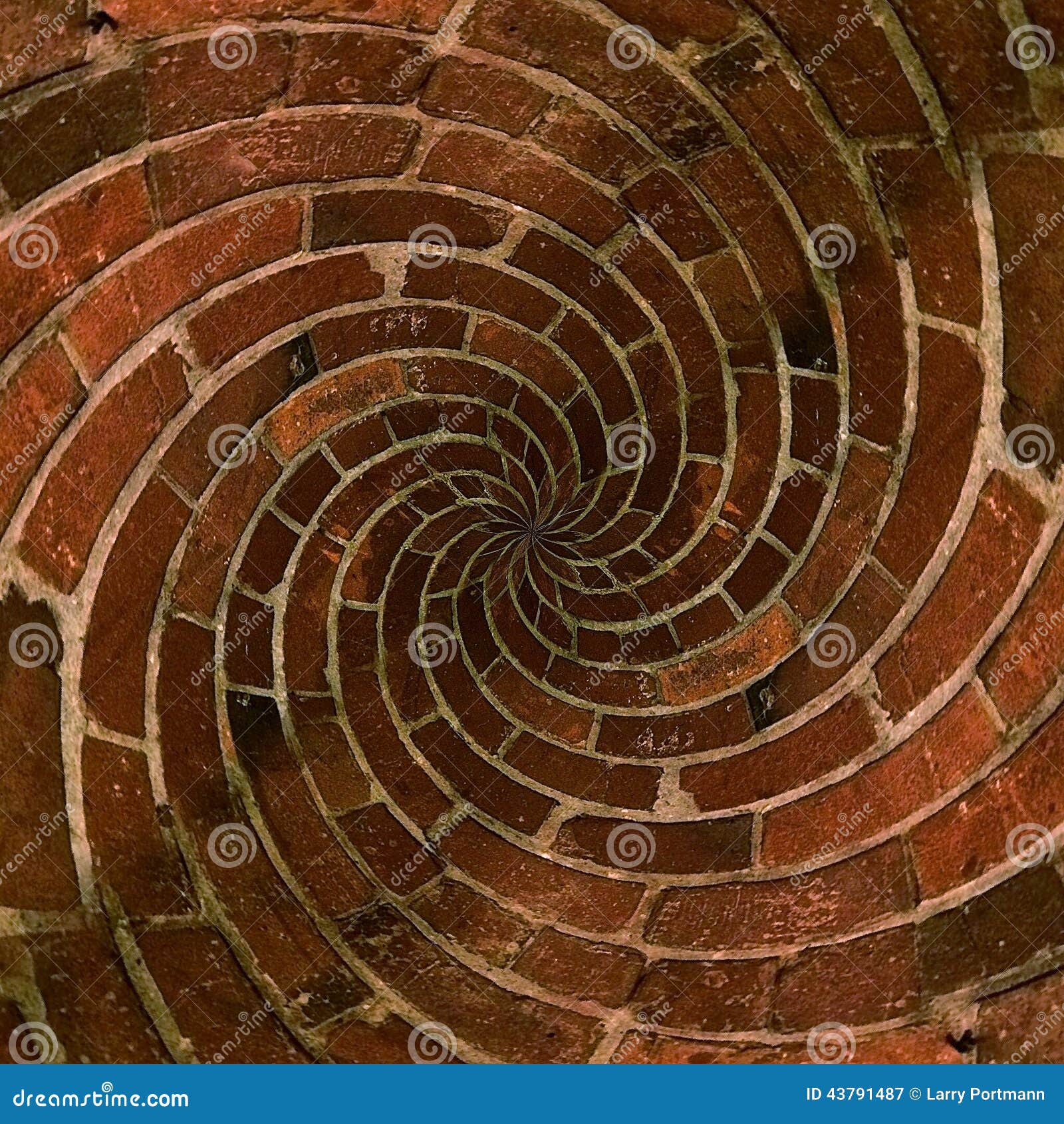 Radial Spiral Brick Pattern Stock Image - Image of infinity, dramatic ...