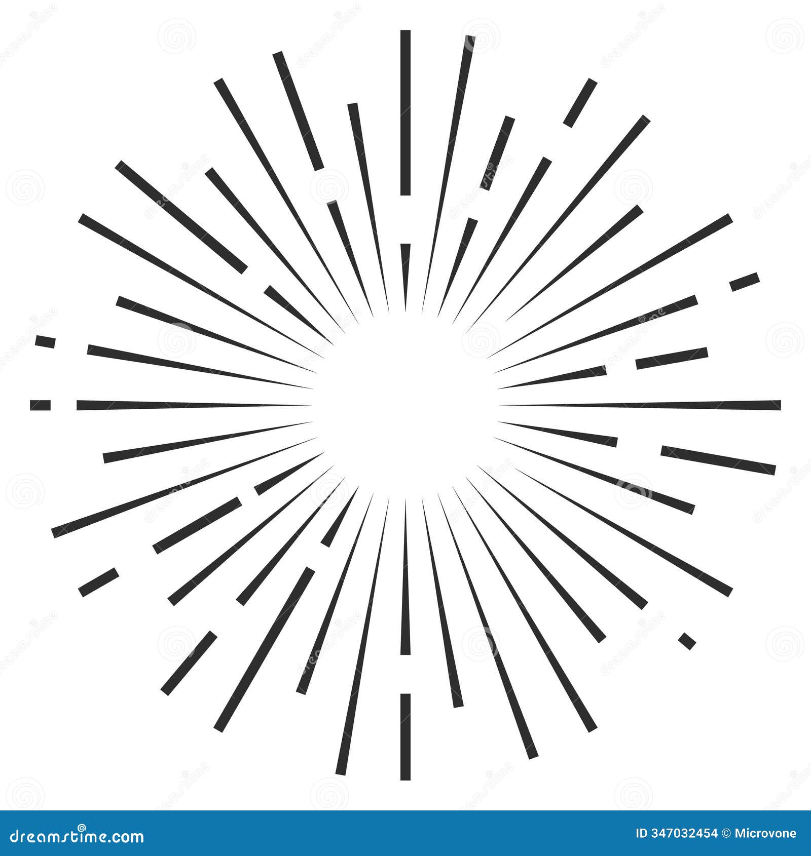 Radial Sunburst Decorative Retro Icon. Firework Symbol Stock ...
