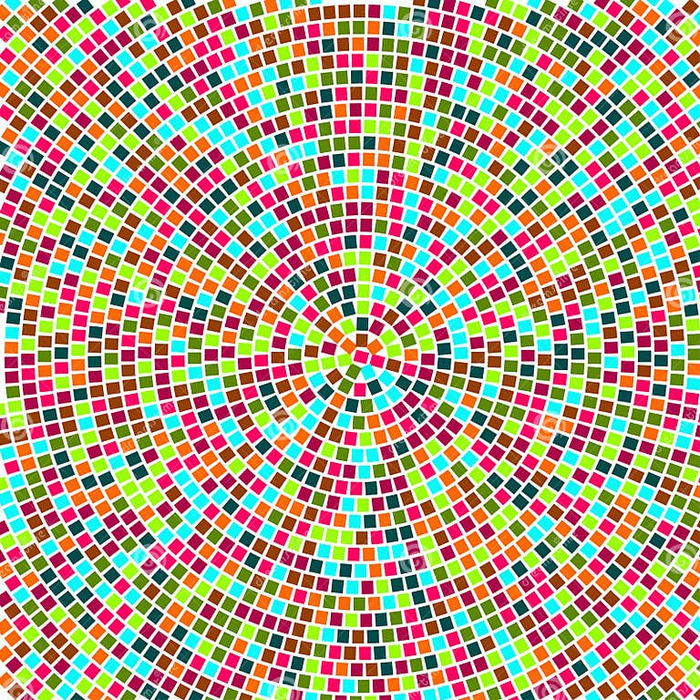 Radial Tile Mosaic Design Background Pattern Vector. EPS 10 Stock ...