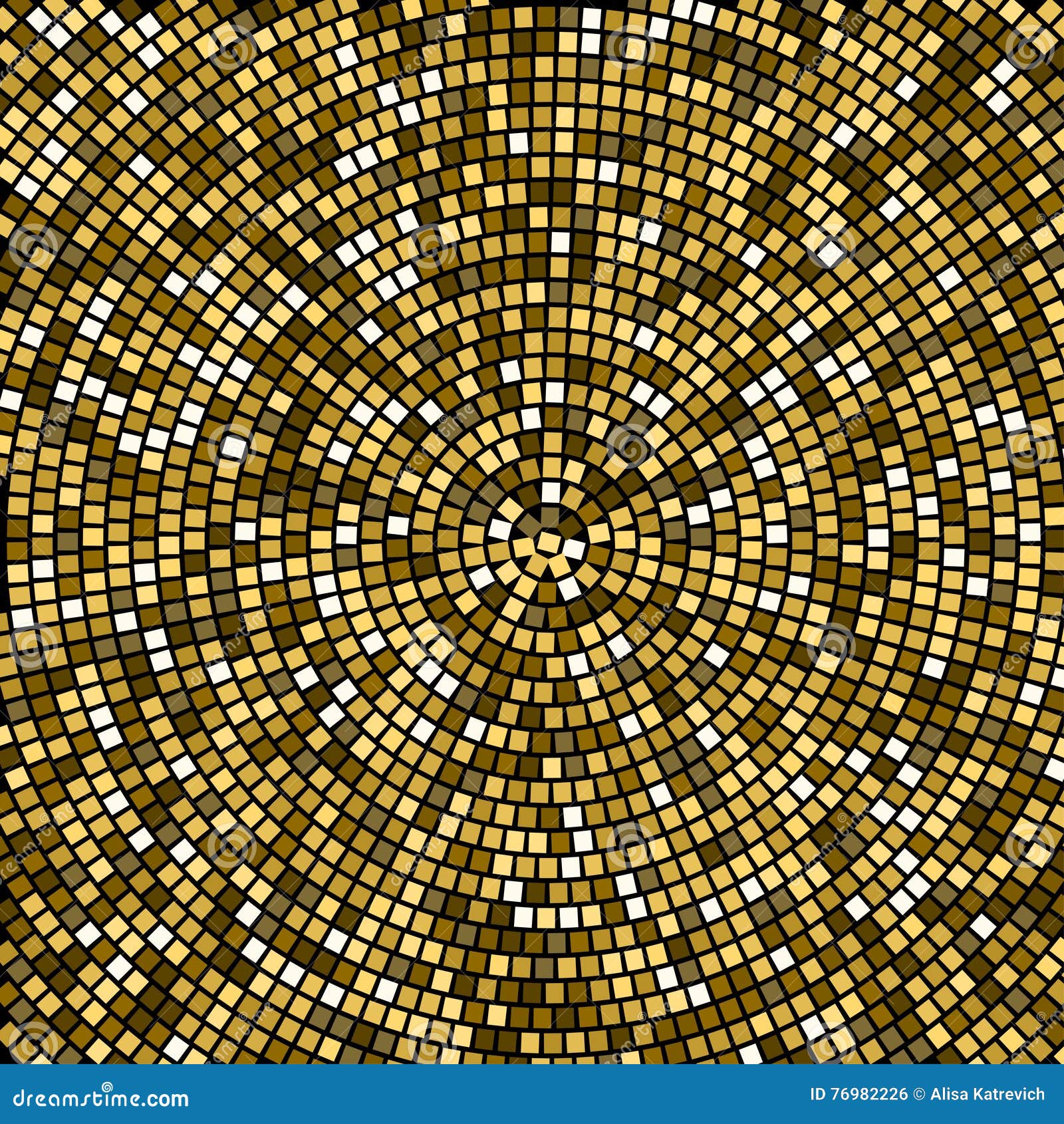 Radial Tile Mosaic Design Background Pattern Vector. EPS 10 Stock ...